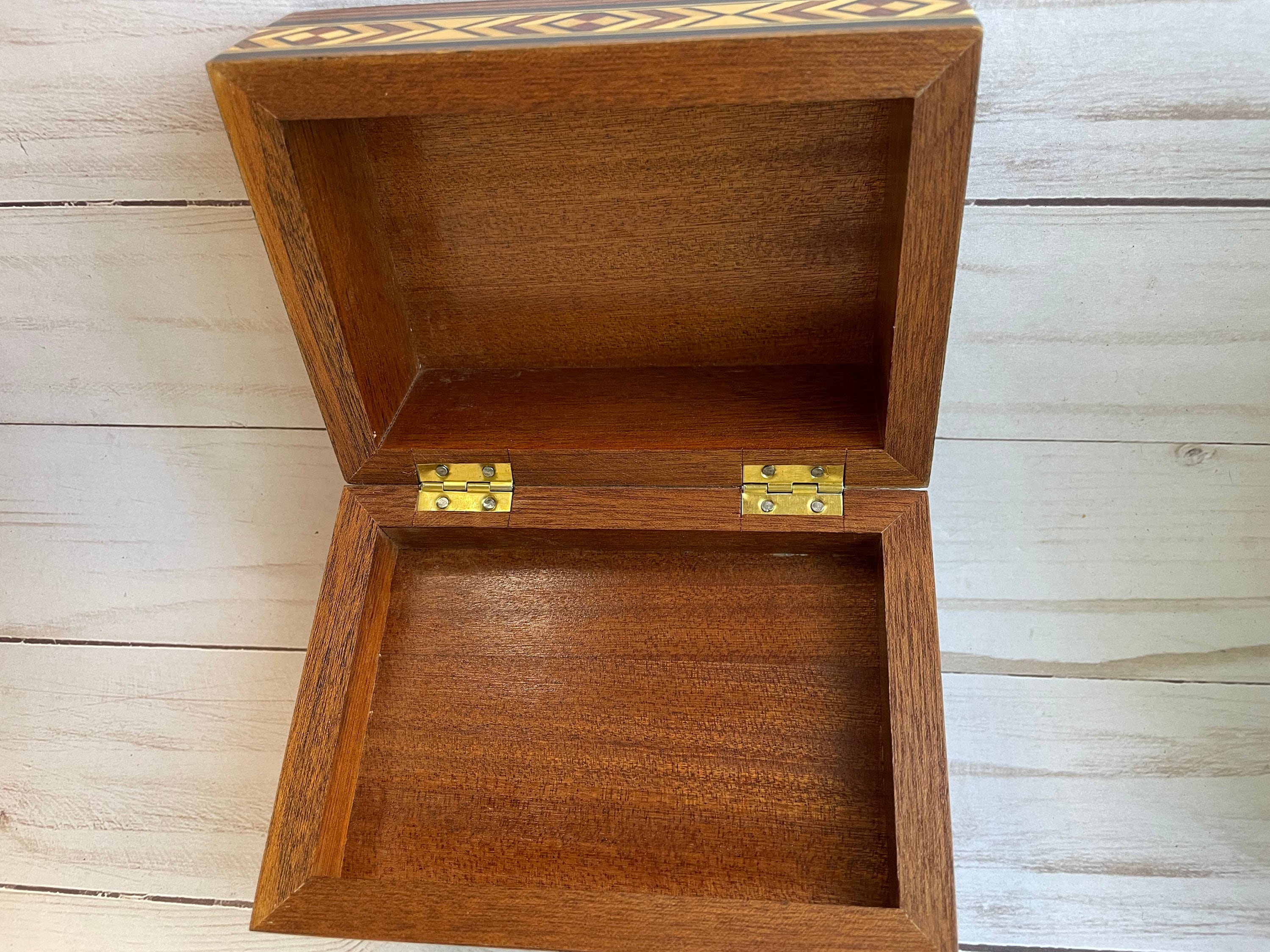 Vintage Wood Inlay Box Decorative Wood Box | Shop THRILLING