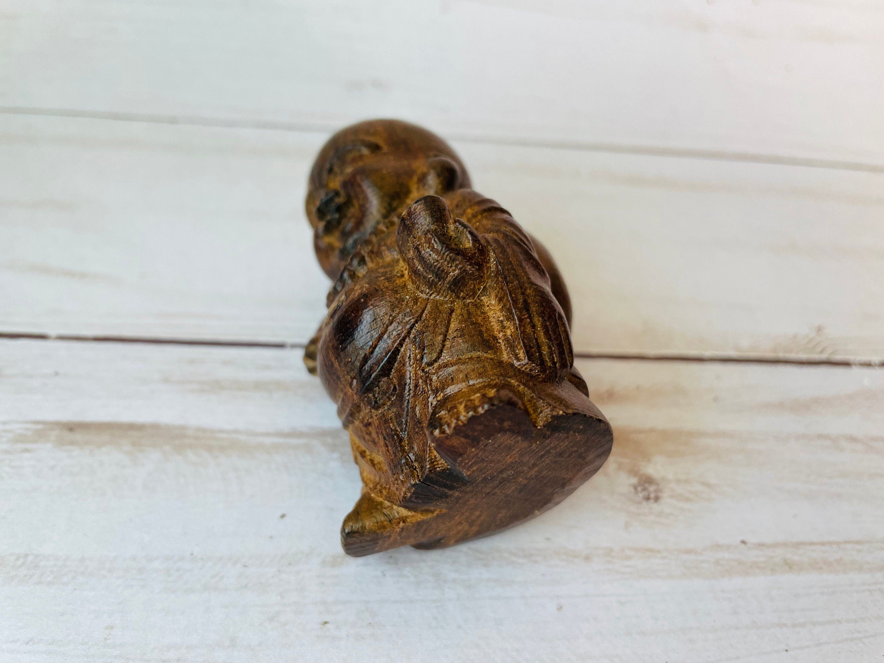 Vintage Carved Wood Buddha | Shop THRILLING