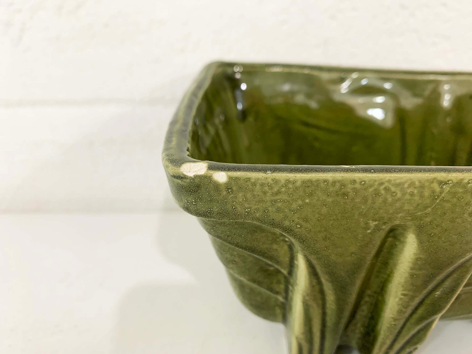 Vintage Forest Green Art Deco Planter Cookson Pottery Mid Century Usa ...