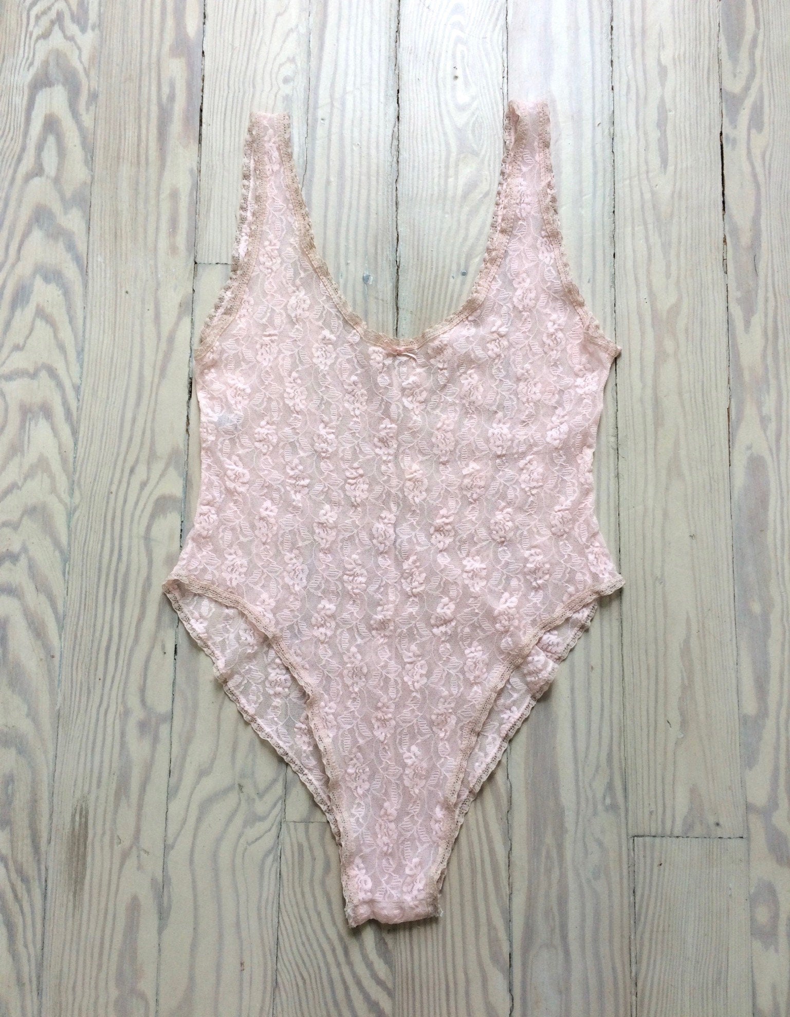 Vintage 80s Pink Lace Teddy by Myonne | Shop THRILLING
