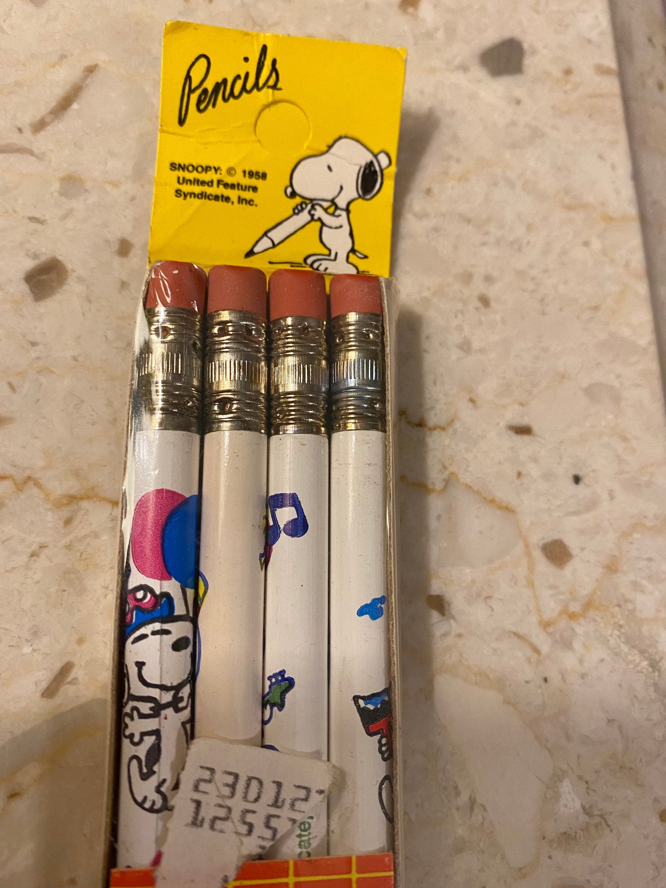Nip 4 70s 80s Vintage Snoopy Peanuts Pencils Deadstock | Shop THRILLING