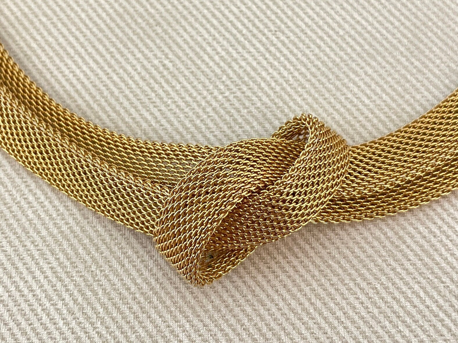 Vintage Mesh Love Knot Statement Choker by Napier | Shop THRILLING