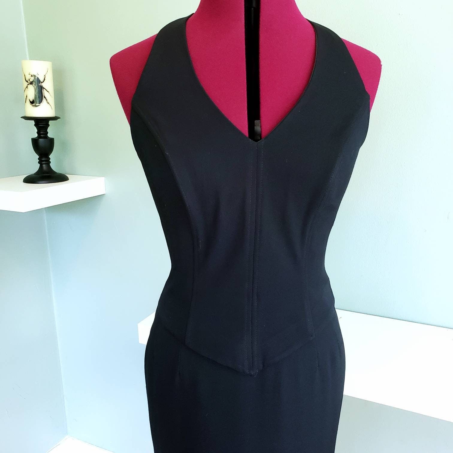 Vintage 90s Corset Top Black Dress Deadstock By John Roberts | Shop ...