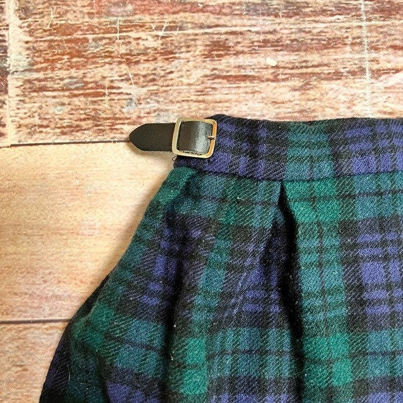 Vintage English Wool Plaid Tartan Kilt Like Skirt | Shop THRILLING