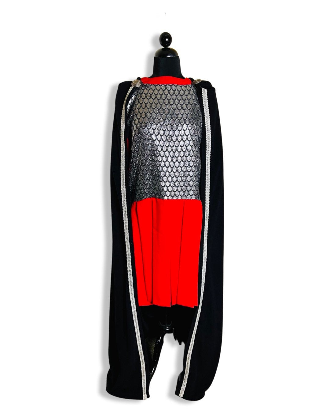 Men's Vintage 90s Medieval Gladiator Warrior Costume W Detachable Cape ...