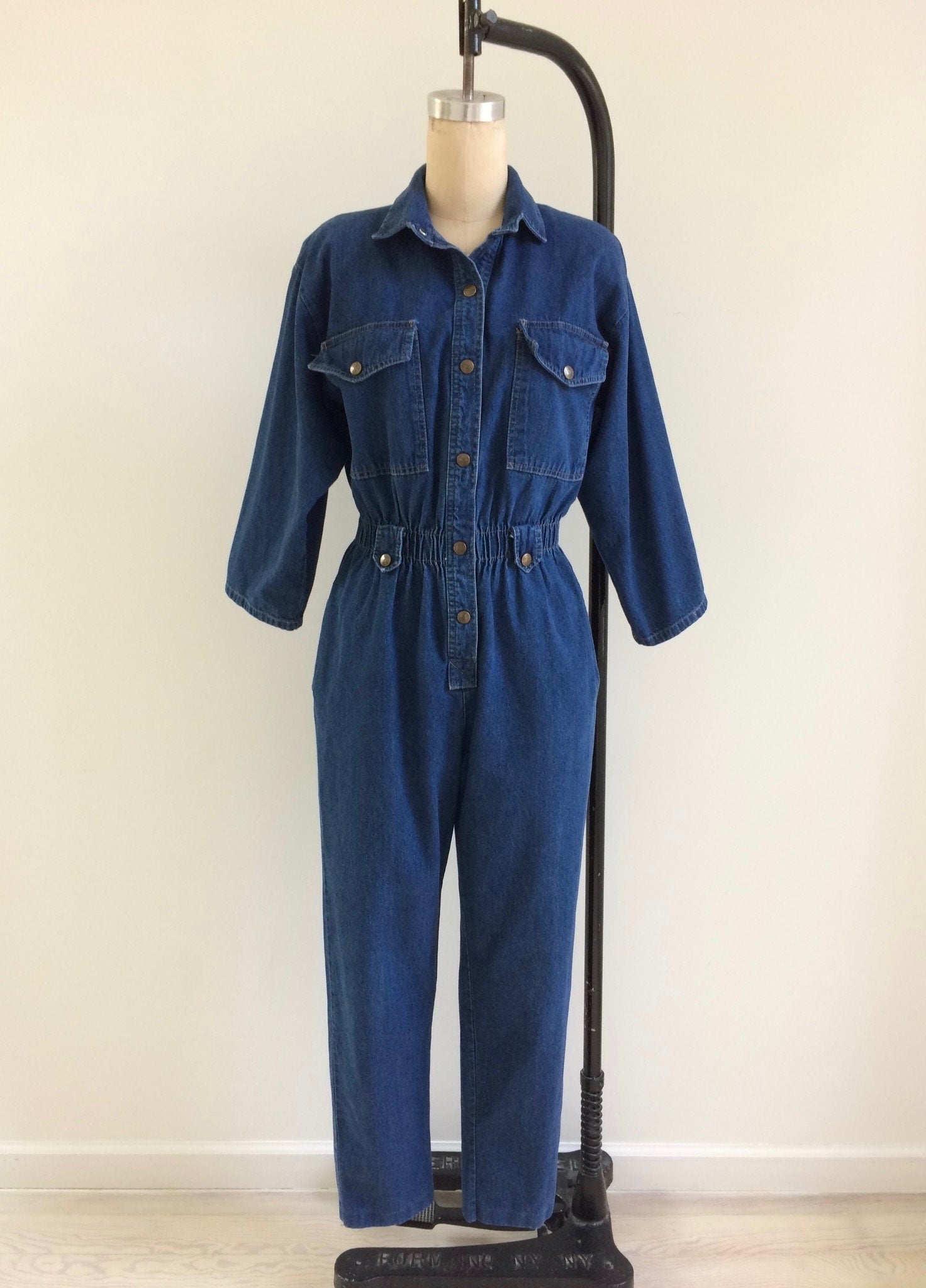 Vintage 80s Dreams Denim Jumpsuit Medium by Dreams | Shop THRILLING