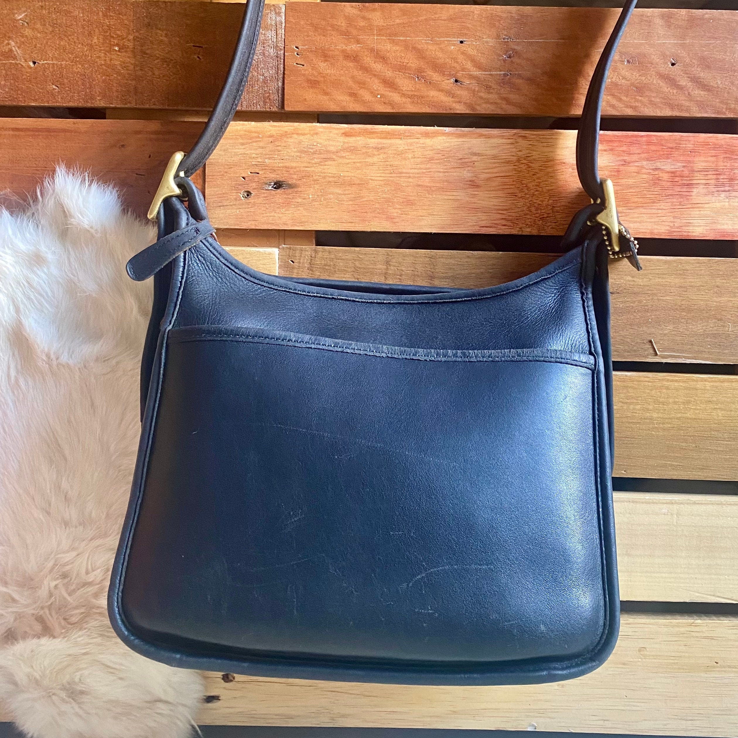 Vintage Coach 90s Legacy Zip Black Leather Shoulder Bag by Coach | Shop ...