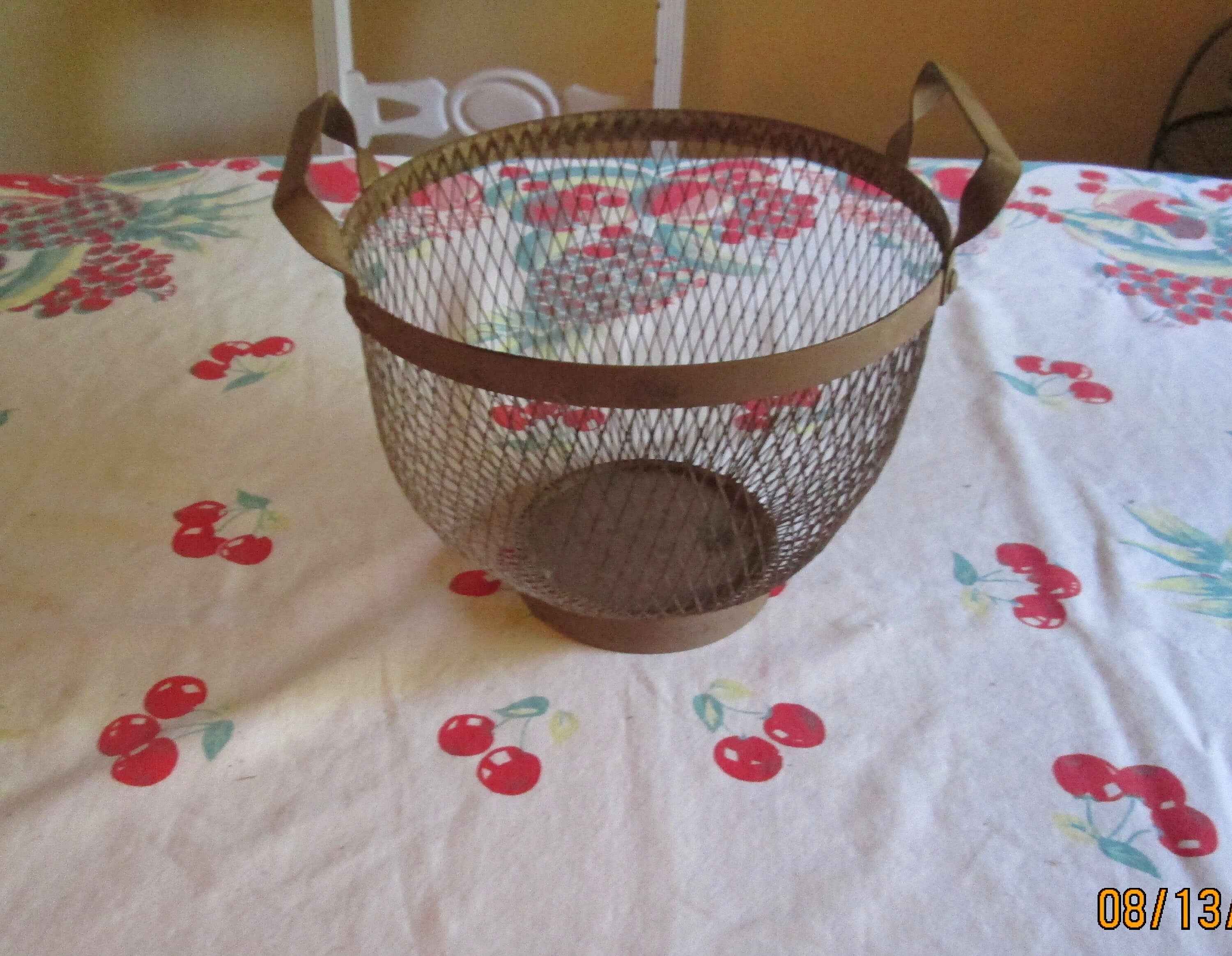 Vintage 40s French Wire Fruit Vegetable Basket with Handles | Shop ...