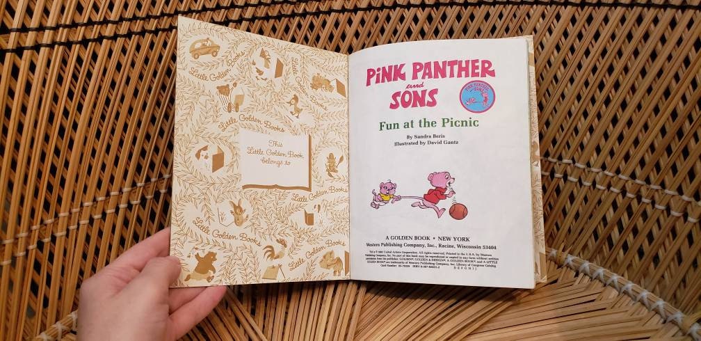 Vintage 1985 Pink Panther and Sons Fun At The Picnic Little Golden Book ...