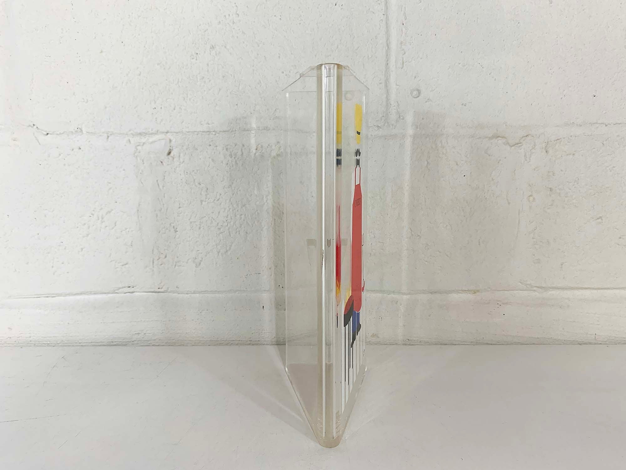 Vintage Bbq Lucite Triangle Pitcher Chef Cookout Iced Tea Lemonade Mid ...