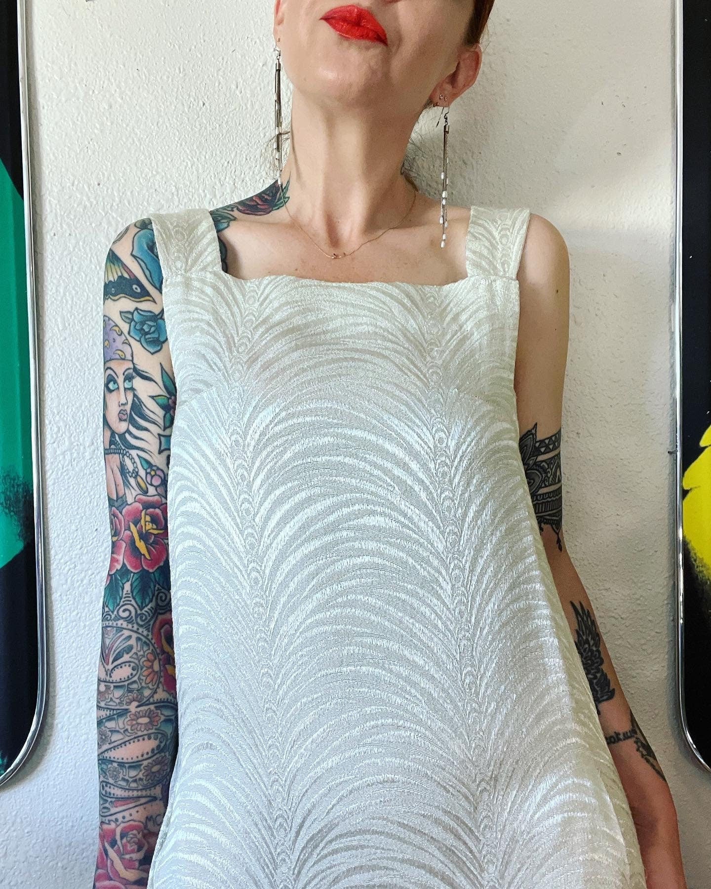 Vintage 60s Custom Made One of a Kind, Pearl White Fireworks-Esque Dam ...