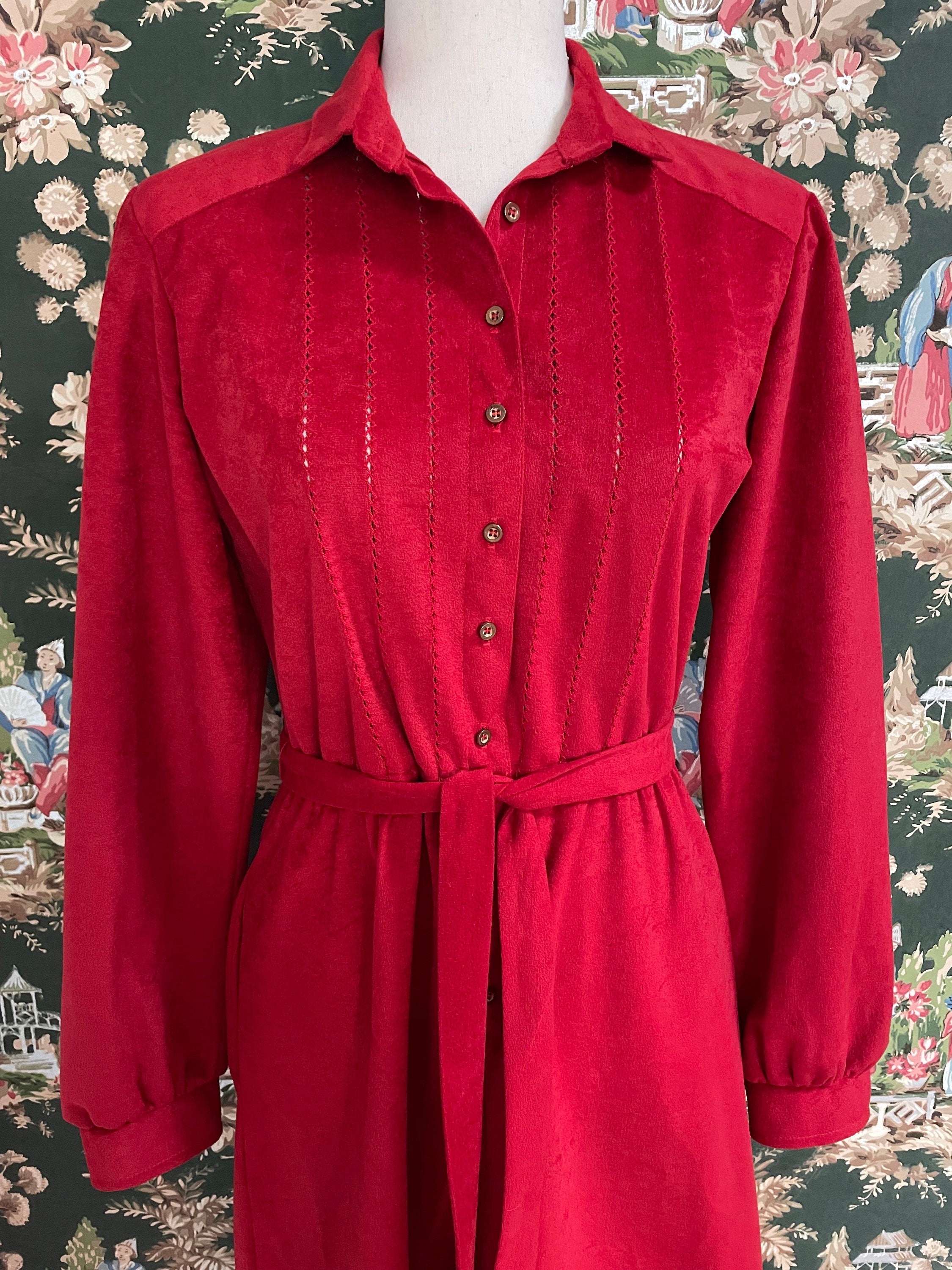 70s Vintage Rust Red Ultrasuede Dress by Paul of California | Shop ...