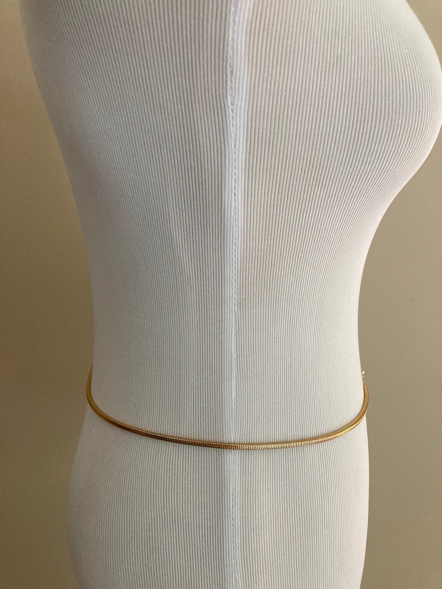 Vintage 70s Deadstock Goldtone Coil Belt with Buckle Closure | Shop ...