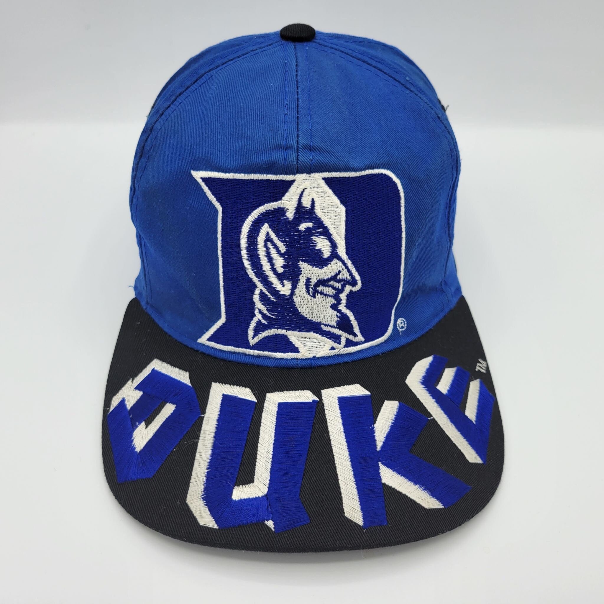 Duke Blue Devils Vintage 90s Snapback Hat Black and Blue College Unive ...