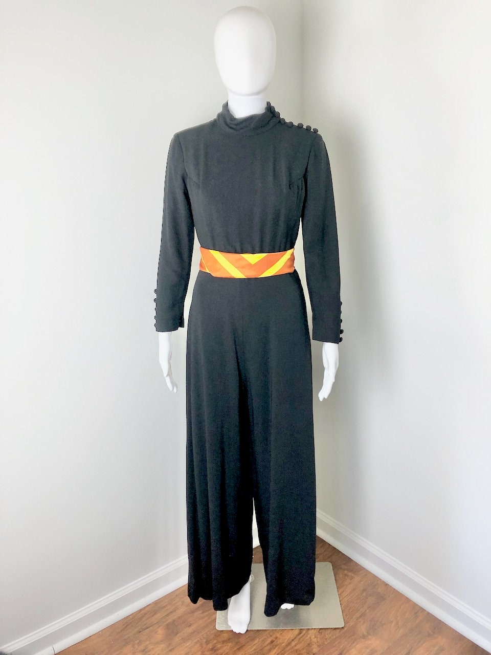 Vintage 60s Cheongsam Palazzo Jumpsuit by Franklin Simon | Shop THRILLING