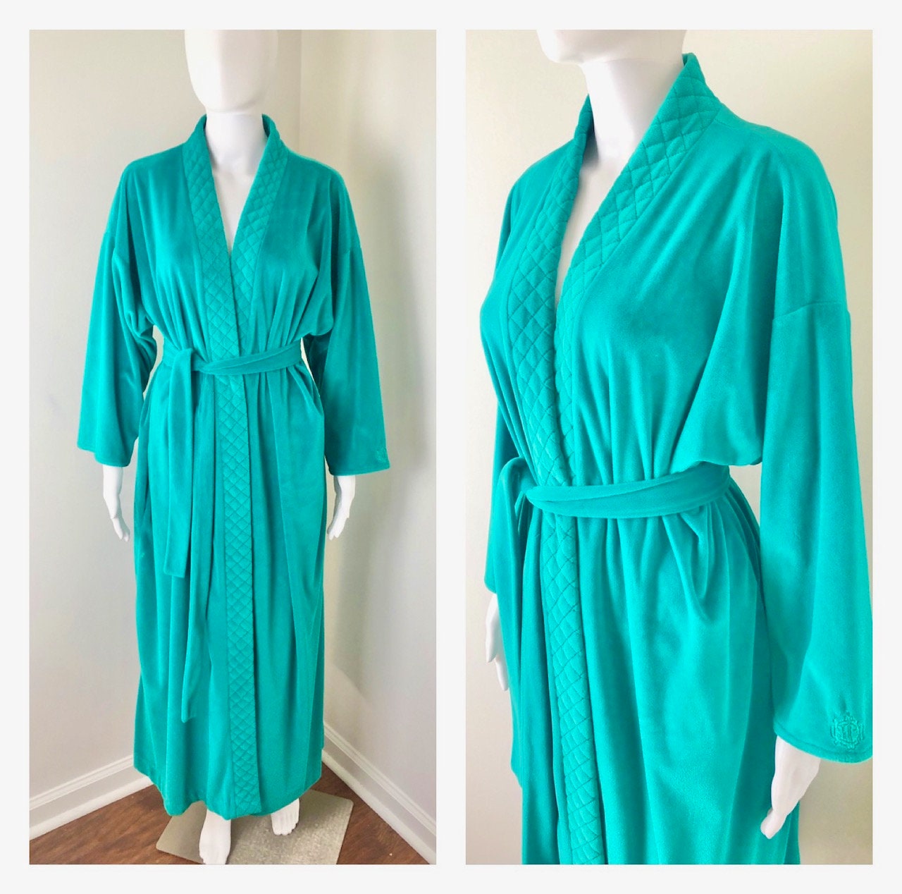 Vintage 80s Emerald Green Robe by Christian Dior | Shop THRILLING