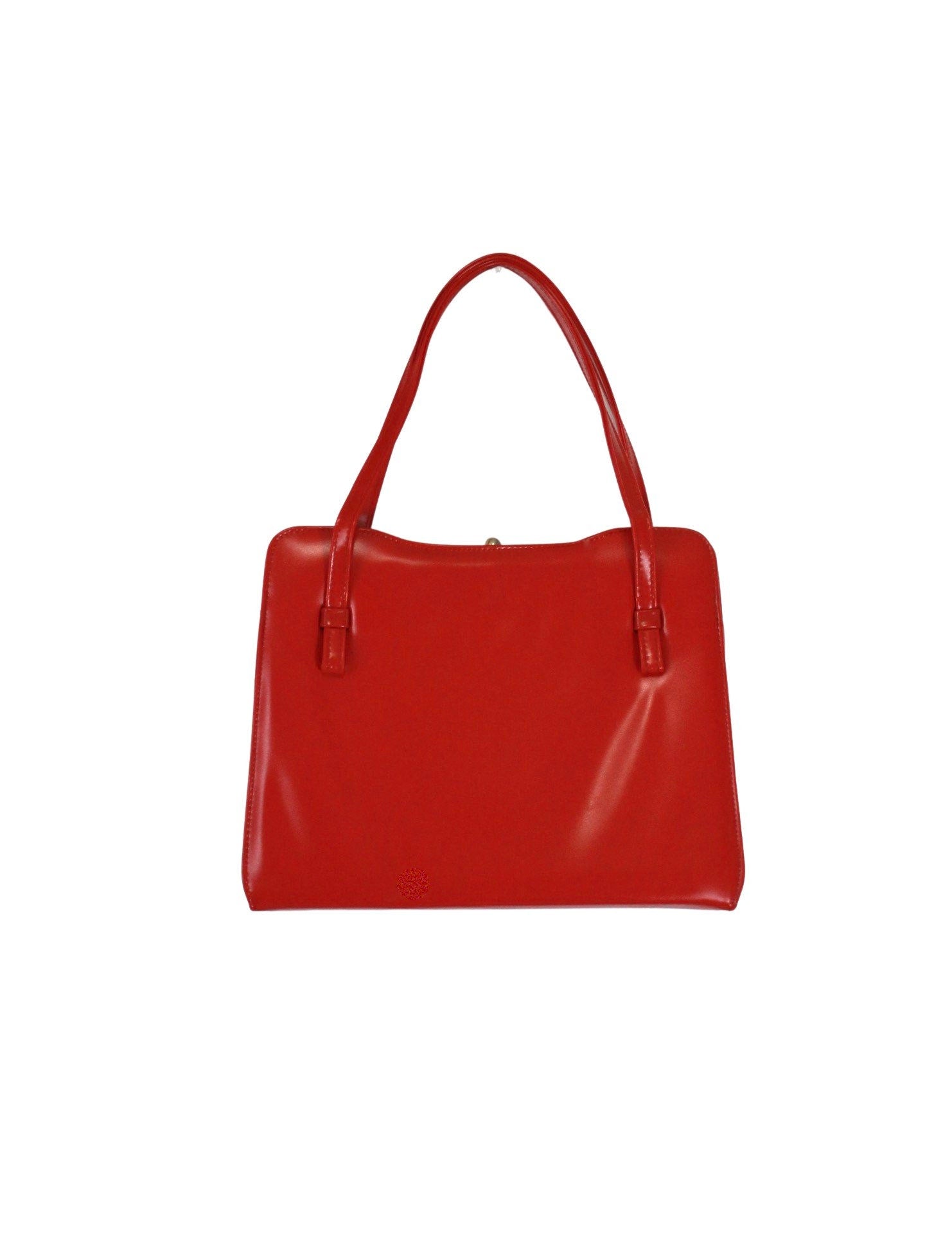 Vintage 60s True Red Vinyl Kelly Handbag | Shop THRILLING