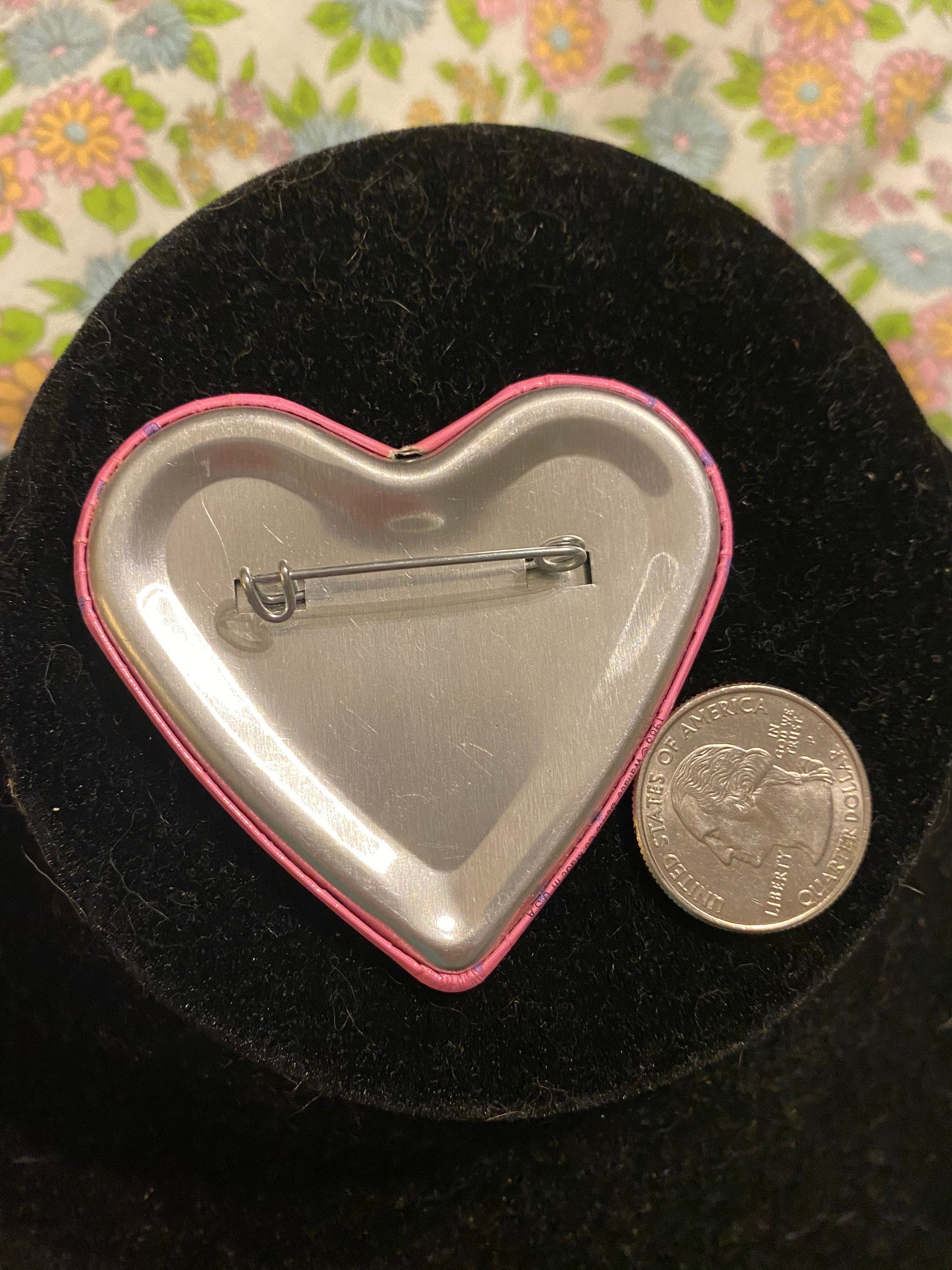 Vintage 80s Peyo No 1 Fan Smurfette Smurf Pink Purple Heart Pin | Shop ...
