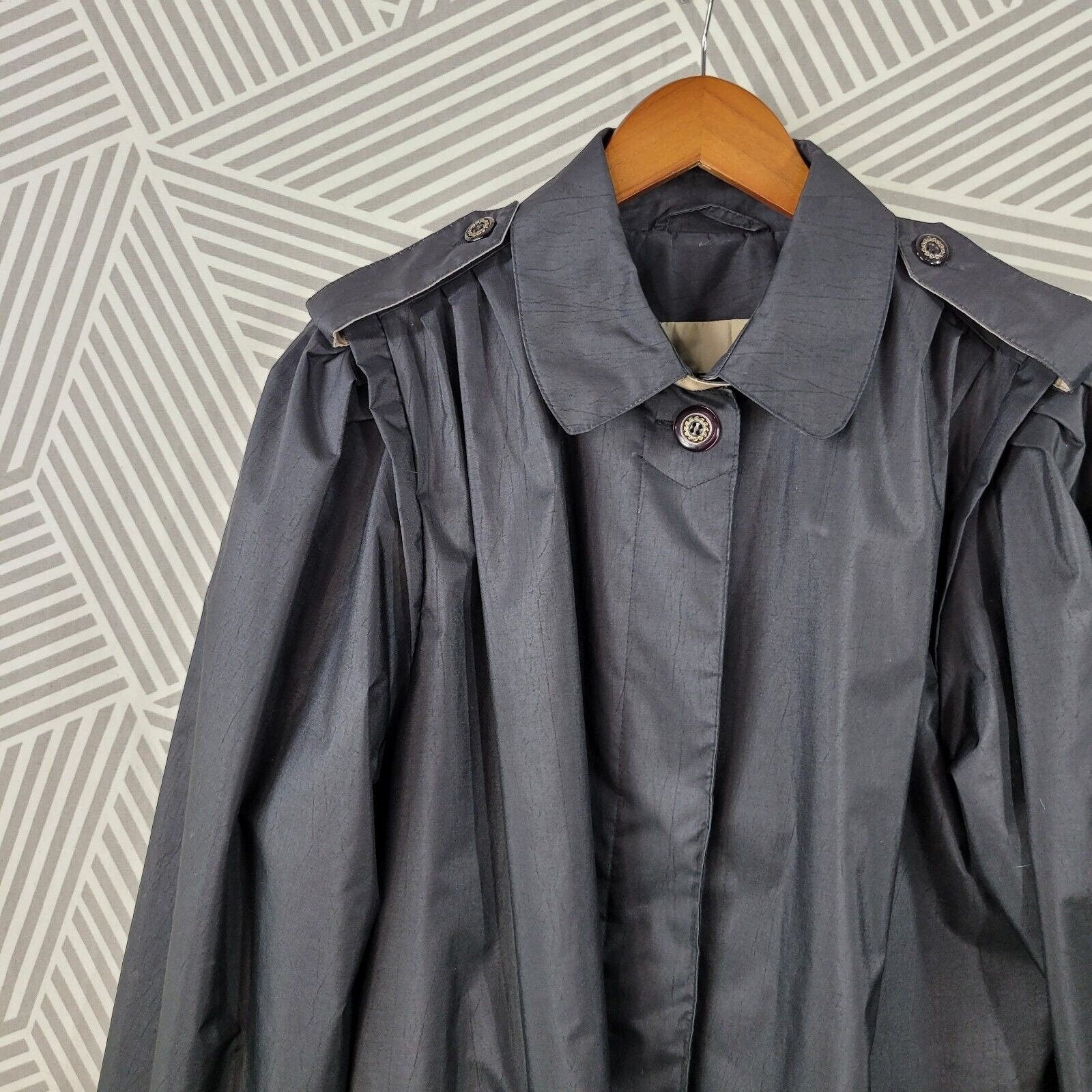 Vintage Trench Coat Size 12 Long Unlined Light Duster Private Eye Dete ...