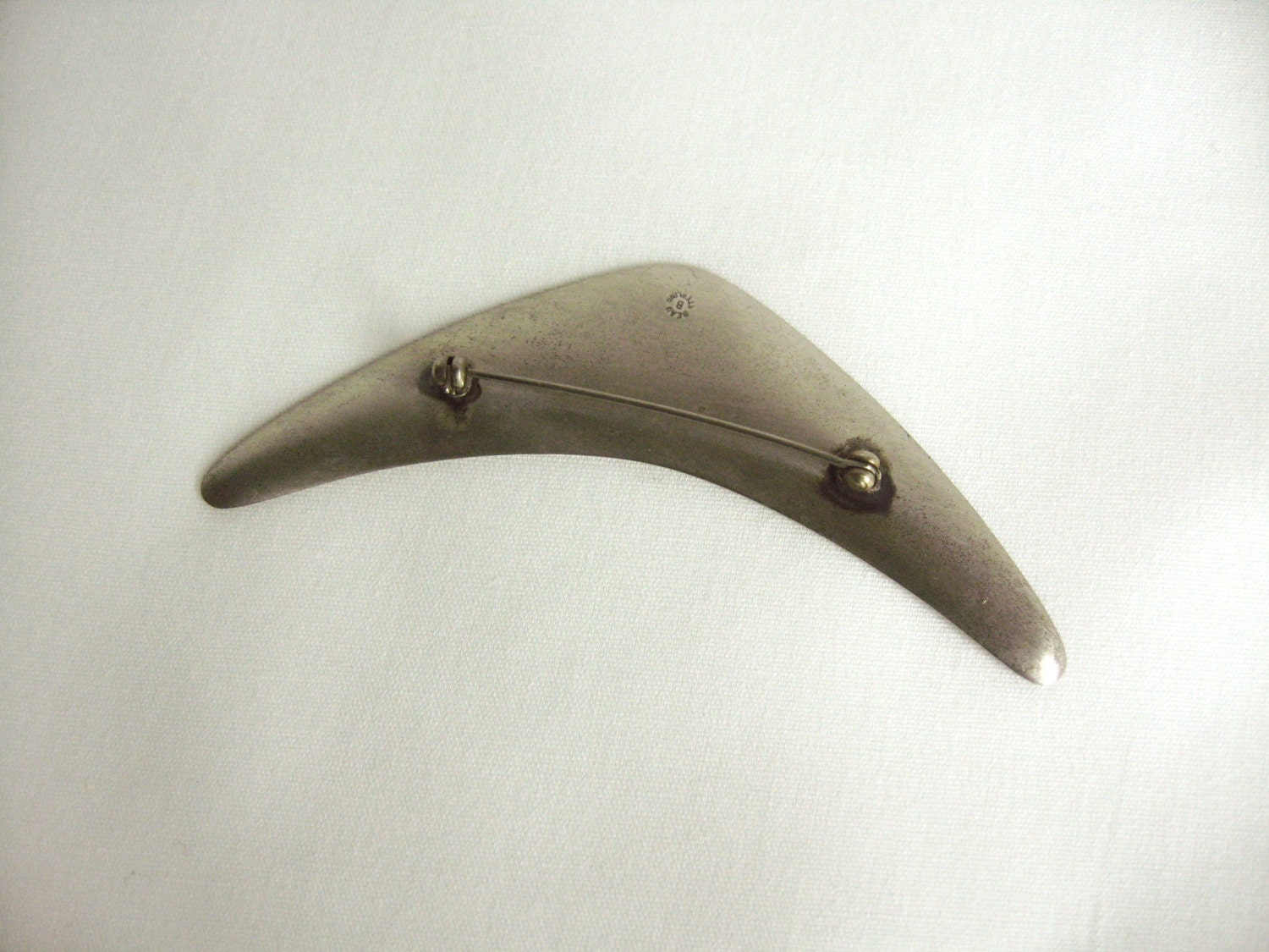 Vintage 80s Sterling Silver Boomerang Pin | Shop THRILLING