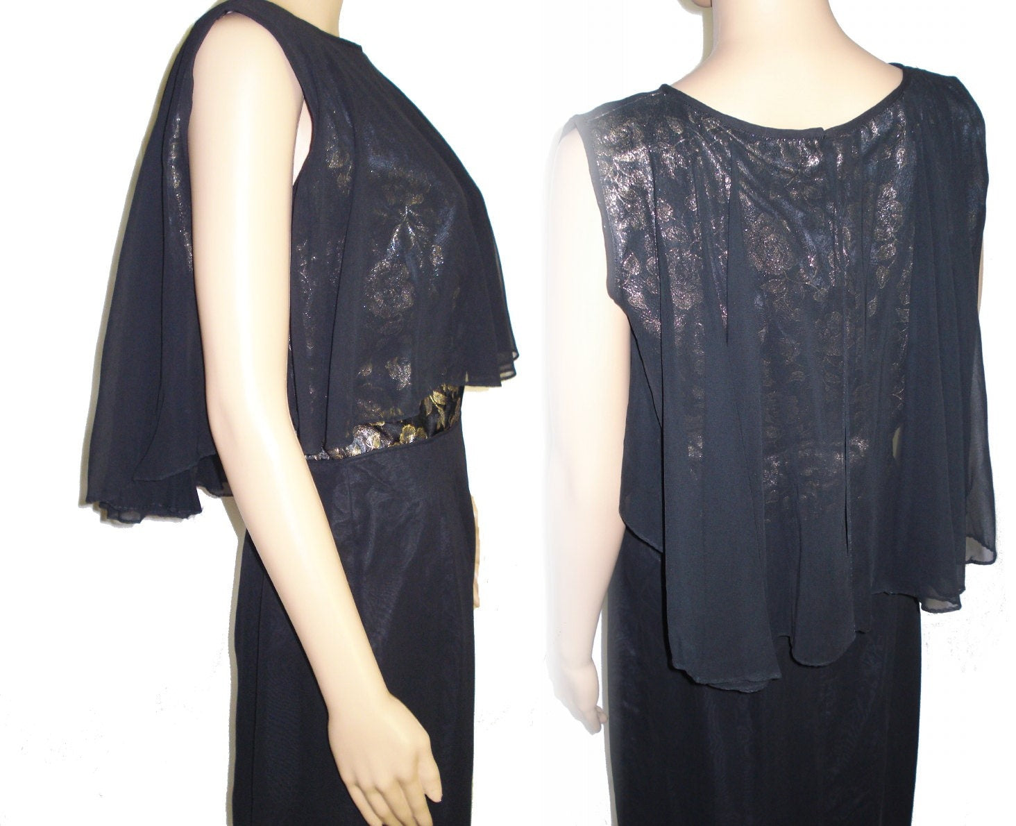 Vintage 50’s Gold Sheer Rockabilly Retro Garden Party Dress | Shop ...