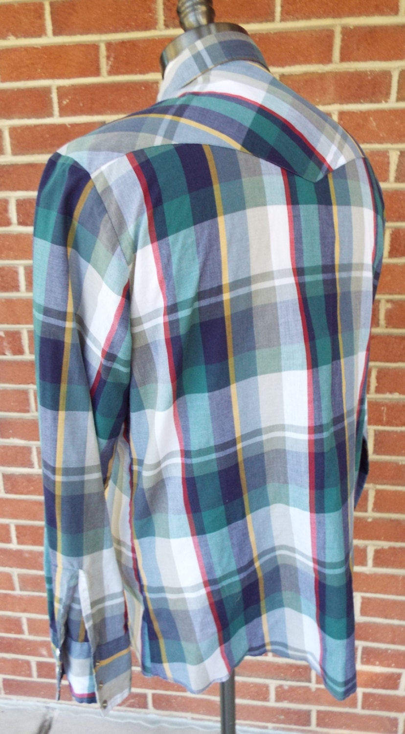 Vintage Long Sleeve Western Snap Shirt by Rustler | Shop THRILLING