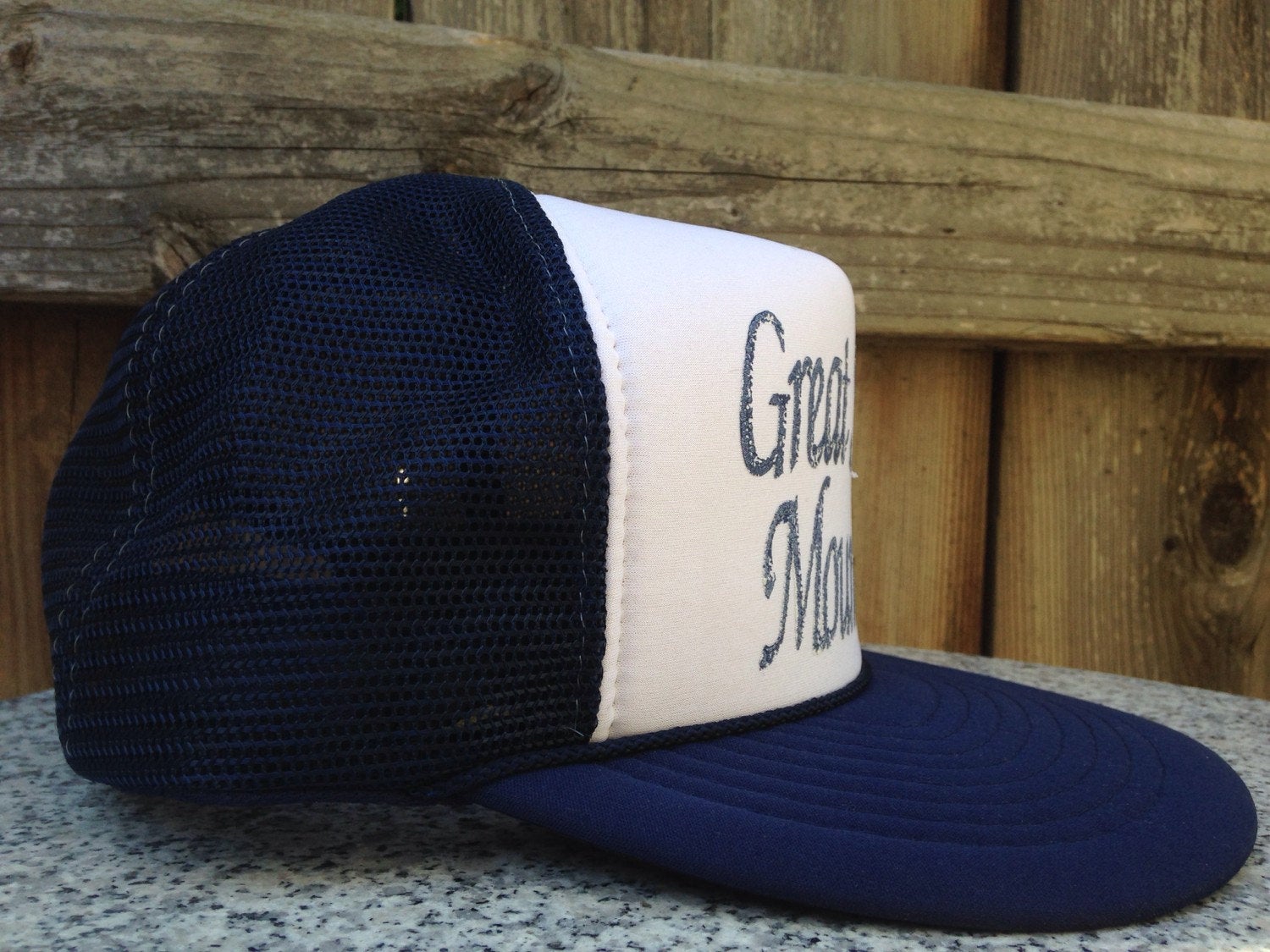 Vintage 80’s Blue Hat with Cursive Lettering by Nissin Cap | Shop THRILLING