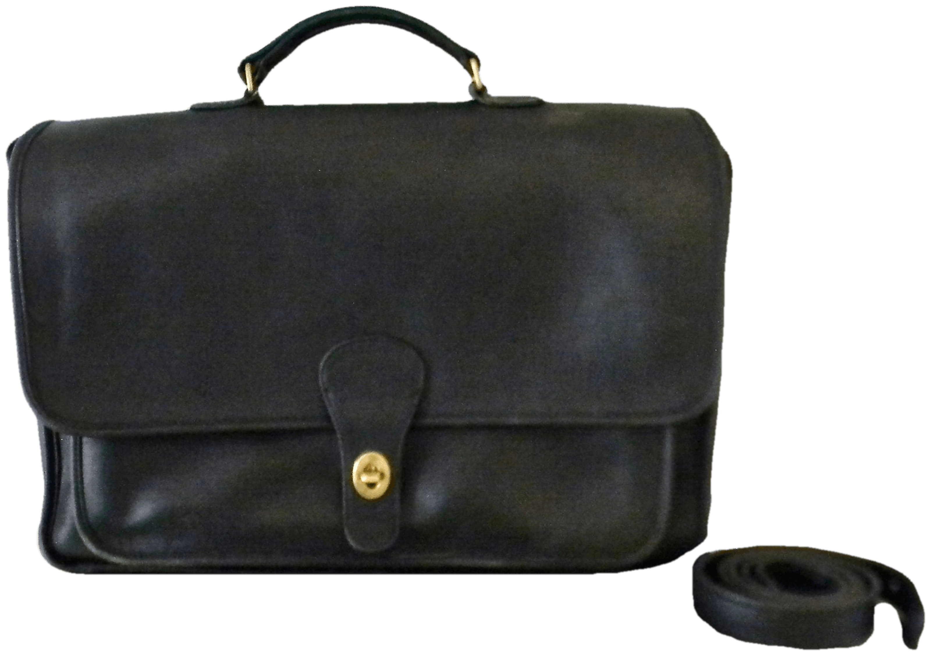 Vintage 90's Black Leather Metropolitan Briefcase Bag by Coach | Shop ...