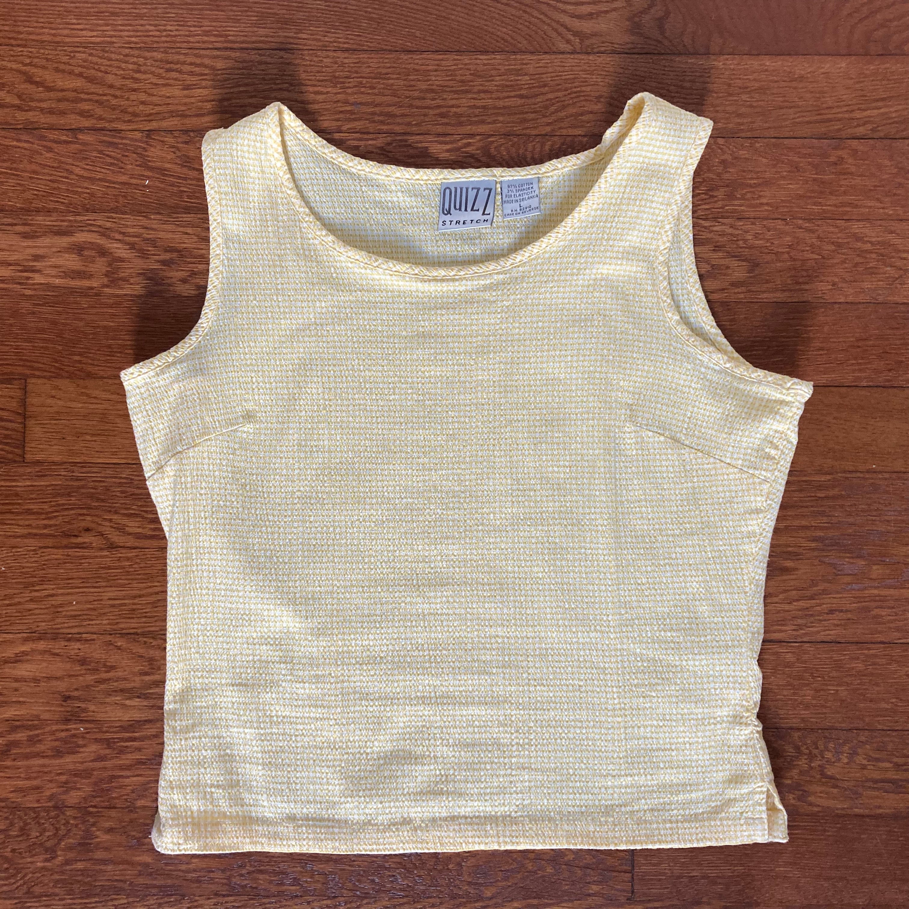 Vintage Yellow Gingham Tank by Quizz | Shop THRILLING
