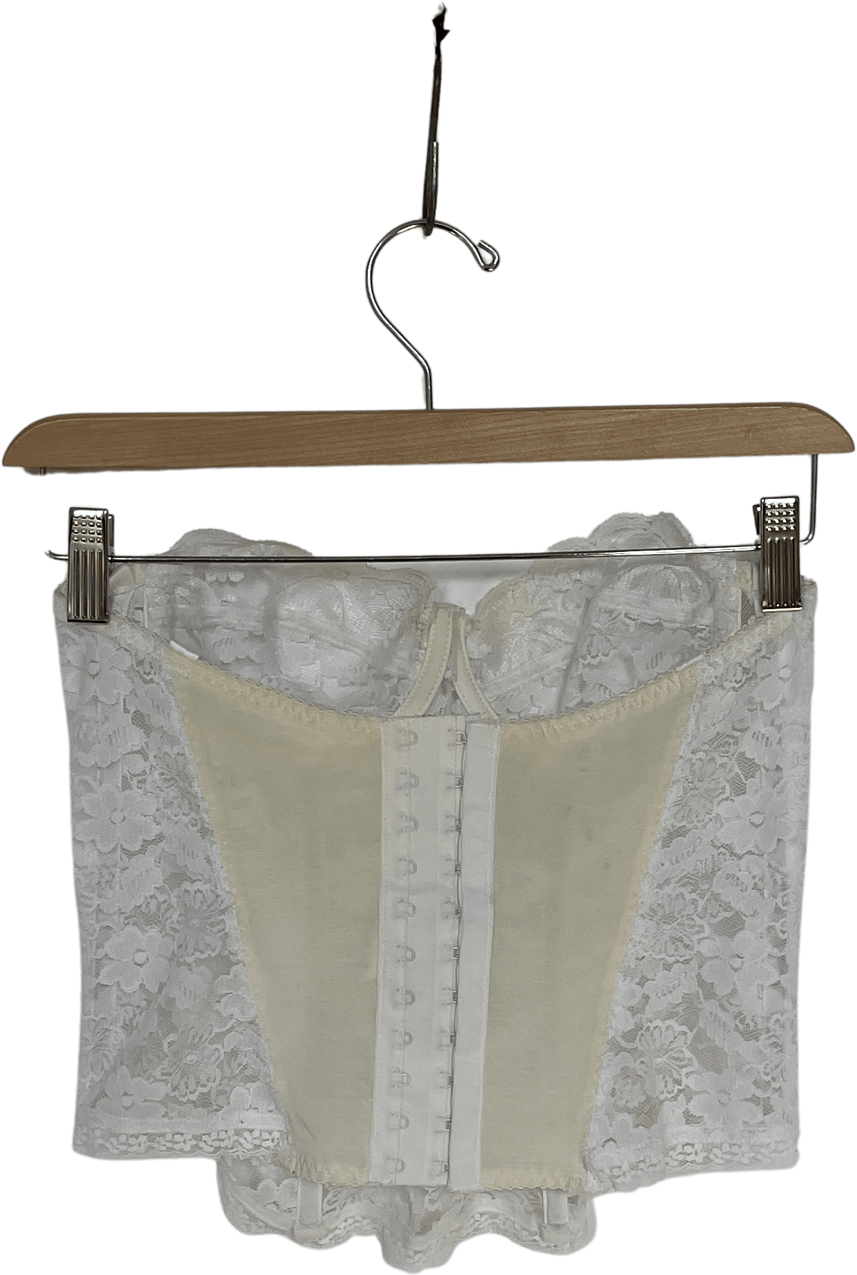 Vintage 70’s White Lace Bustier Corset by Dolores For Poirette | Shop ...