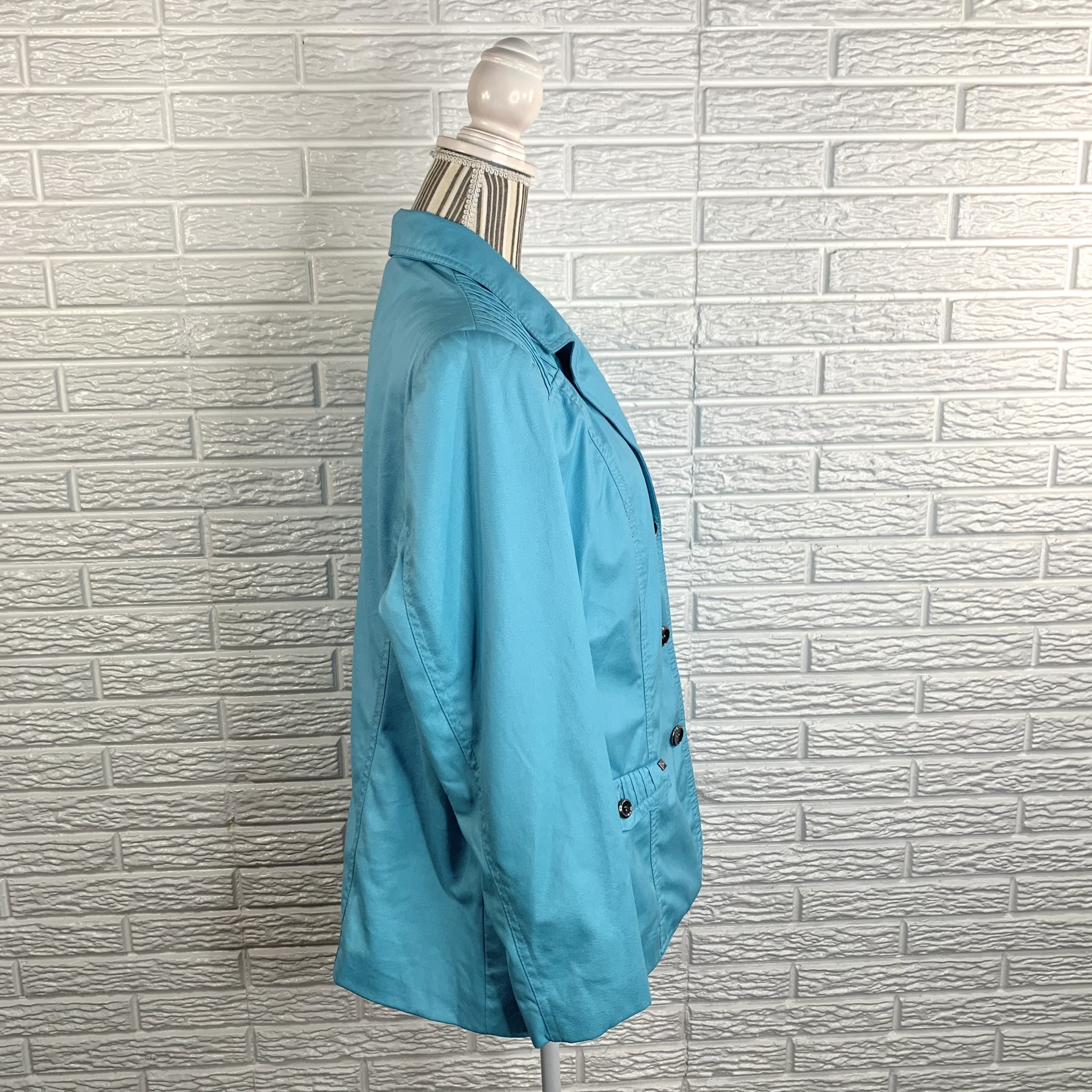 Vintage Blue Faux Leather Jacket by Tanjay | Shop THRILLING