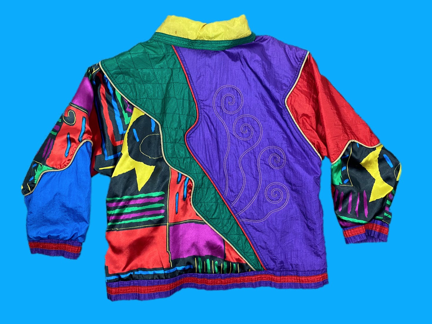 Vintage 90's Colorful Multi Pattern Retro Jacket | Shop THRILLING