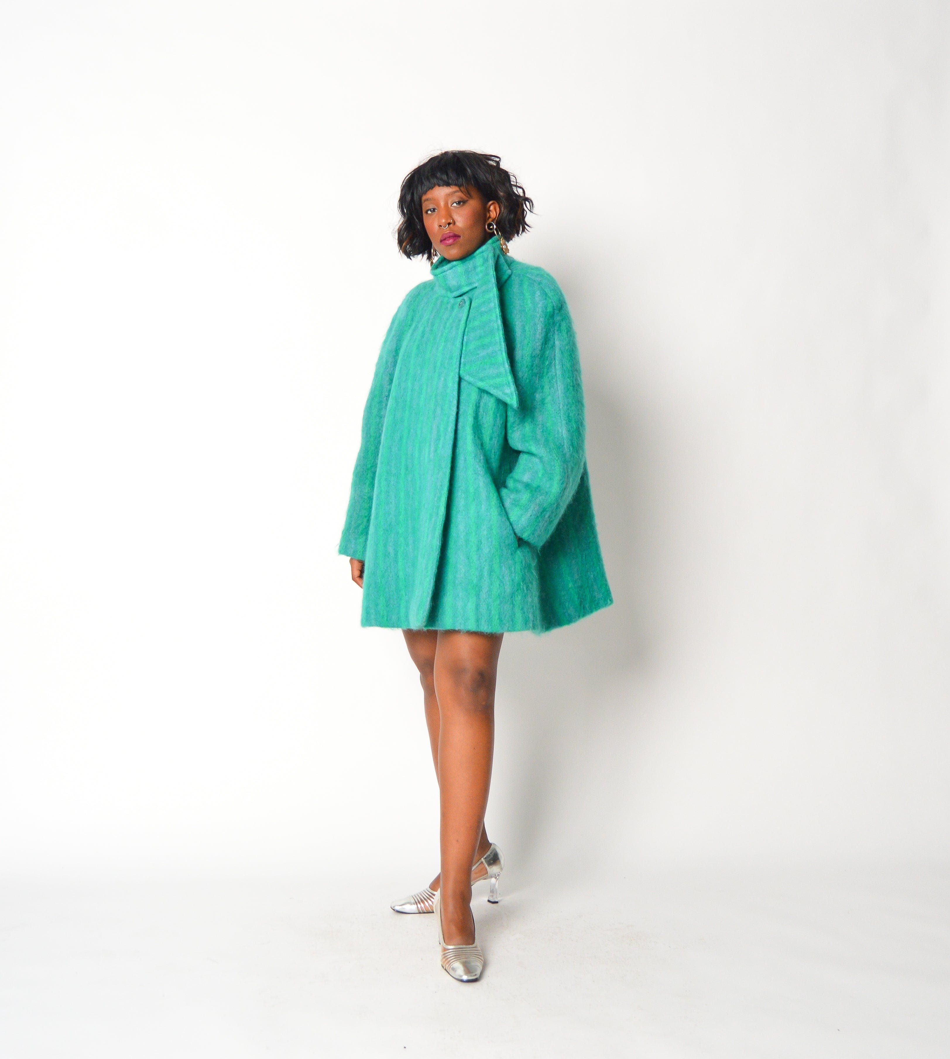 70s Rare Vintage Jade Trapeze Coat | Shop THRILLING