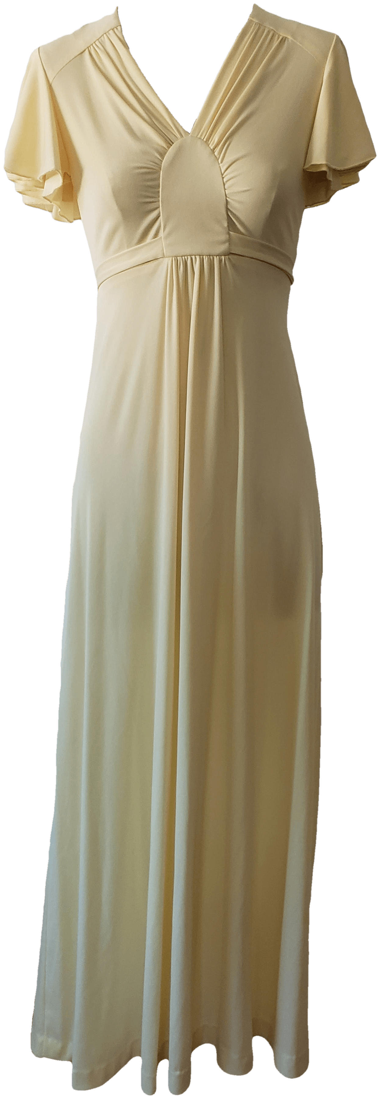 Vintage Light Yellow Maxi Swing Dress by Young Reflections | Shop THRILLING
