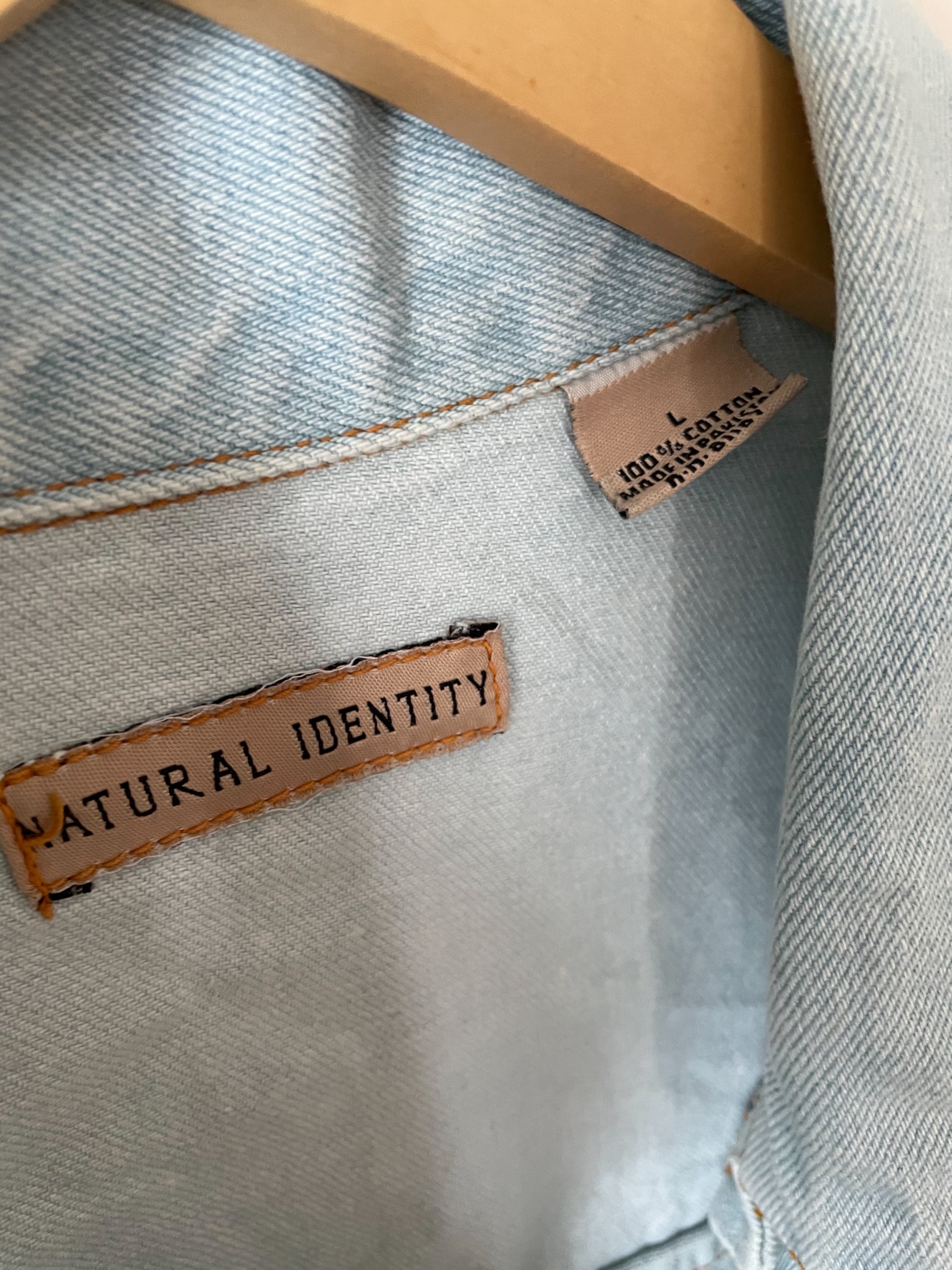 Vintage 90's Lightwash Denim Jacket by Natural Identity | Shop THRILLING