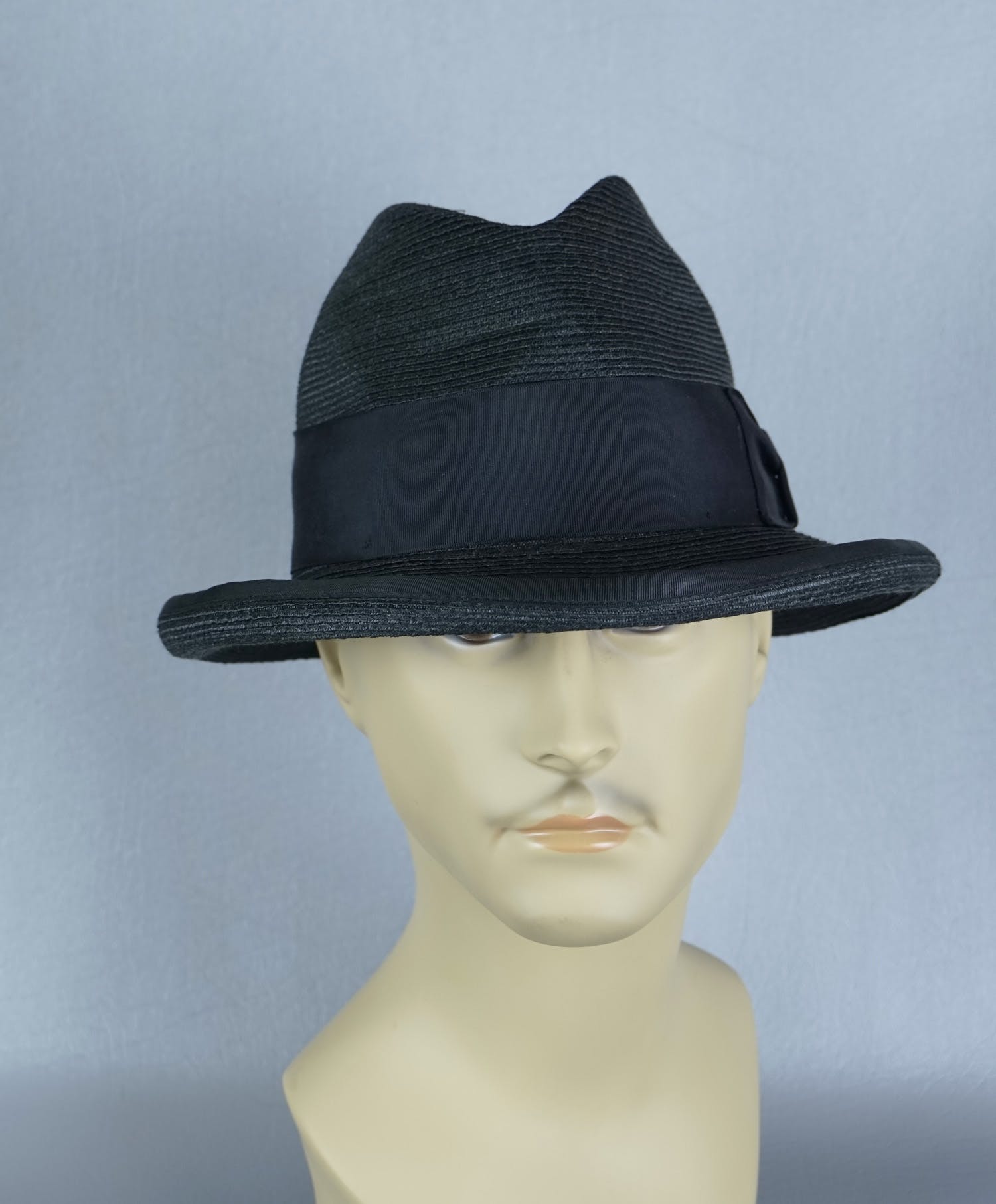 Vintage Black Flexible Straw Fedora by Stark & Legum | Shop THRILLING