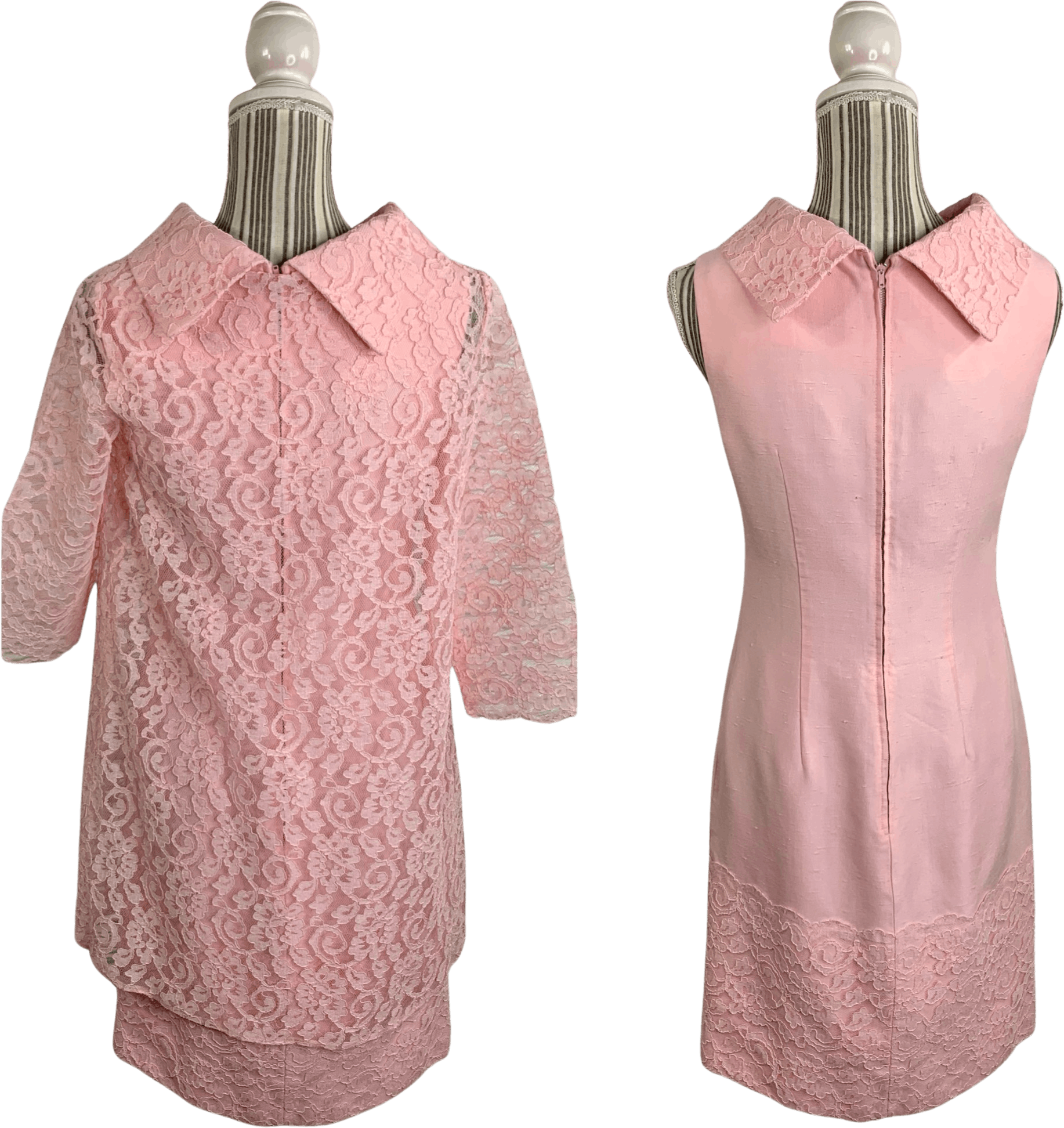 Vintage Pink Dress and Lace Jacket Set by Miss Theme | Shop THRILLING