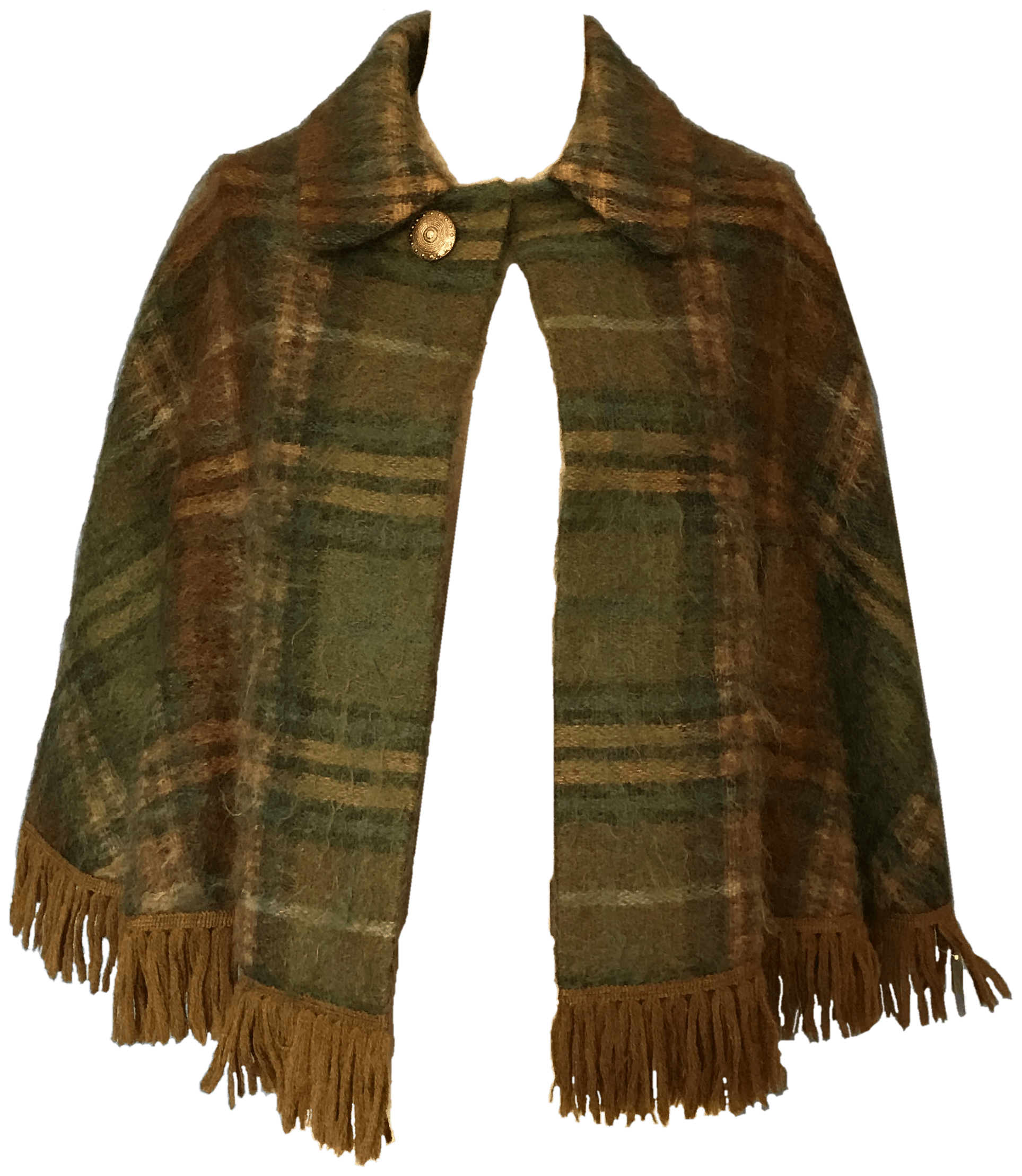 Vintage 70's Mohair Wool Fringed Short Cape by Andrew Stewart | Shop ...