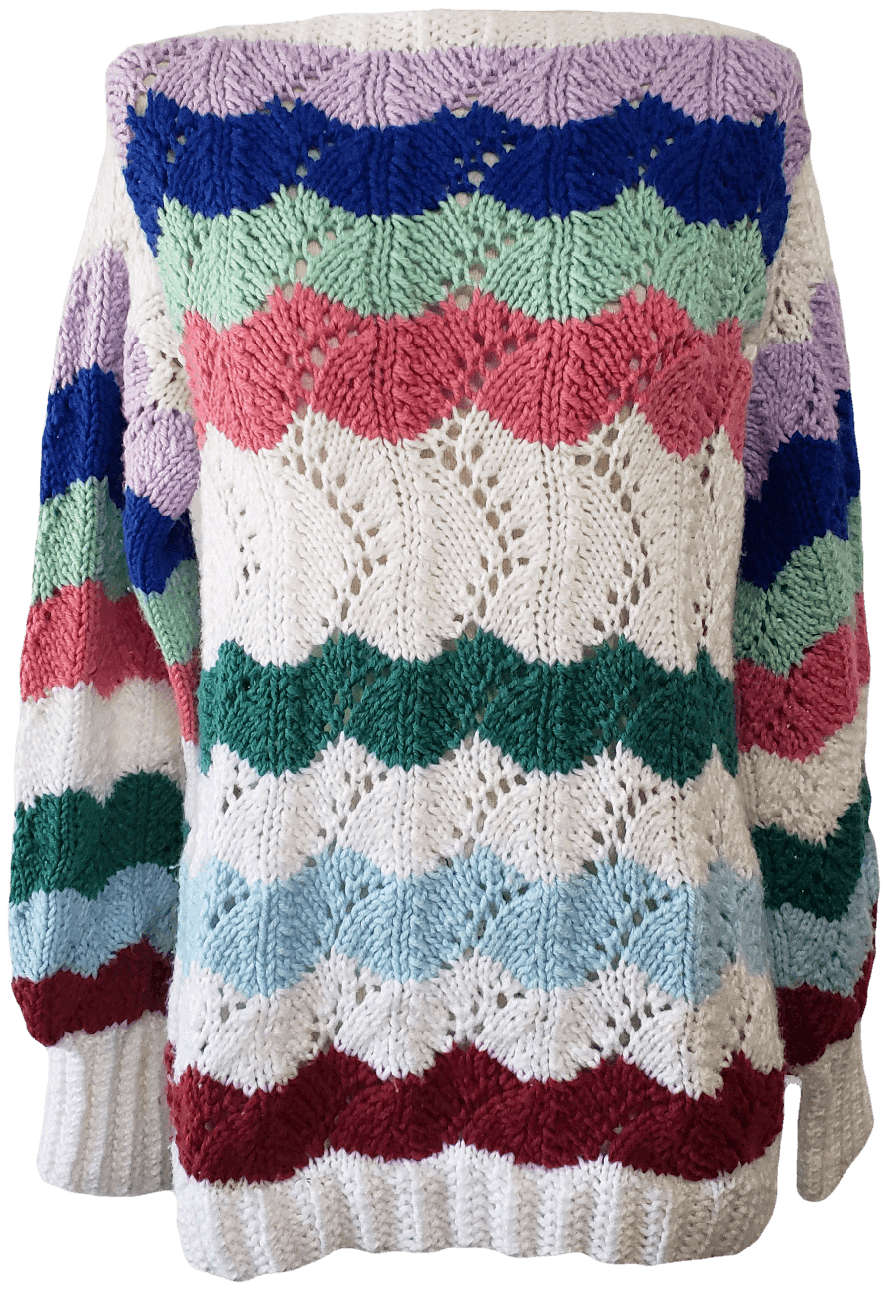 Vintage Multicolor Striped Knit Sweater | Shop THRILLING