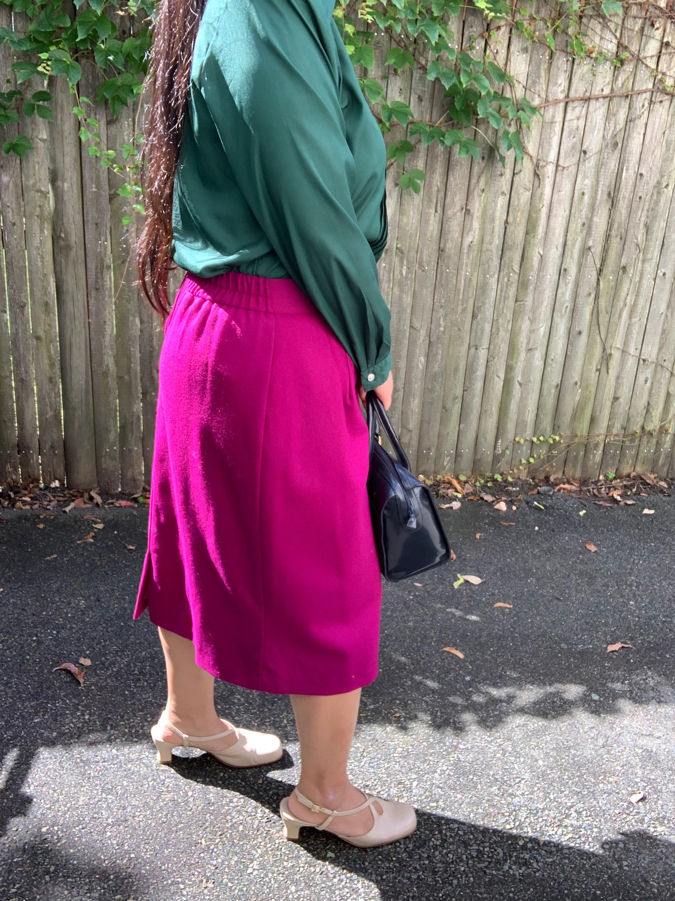 Vintage Nwt Maggie Lawrence Berry Wool Pencil Skirt by Maggie Lawrence ...