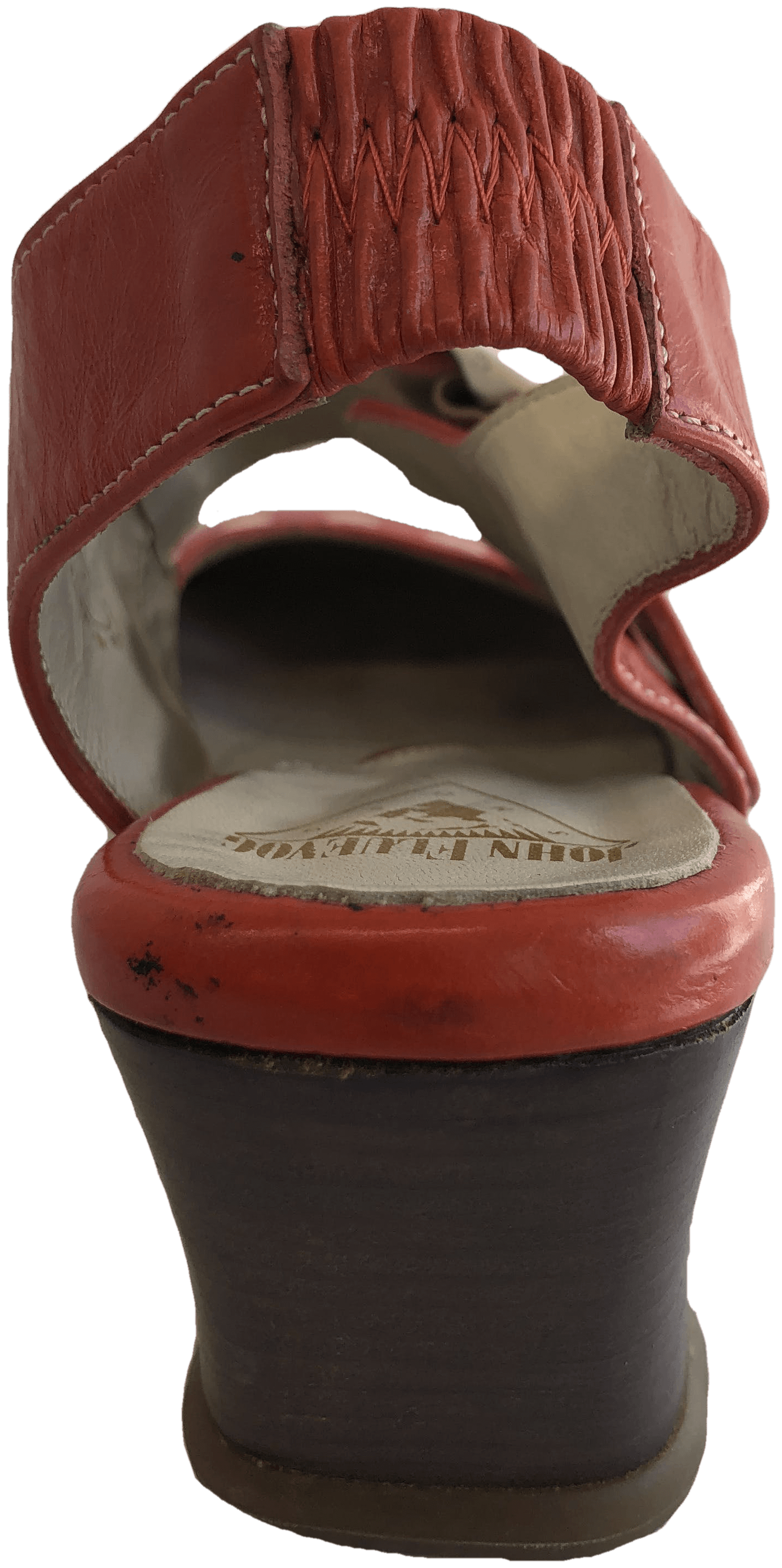Vintage Orange Leather Buckle Slingbacks by John Fluevog | Shop THRILLING