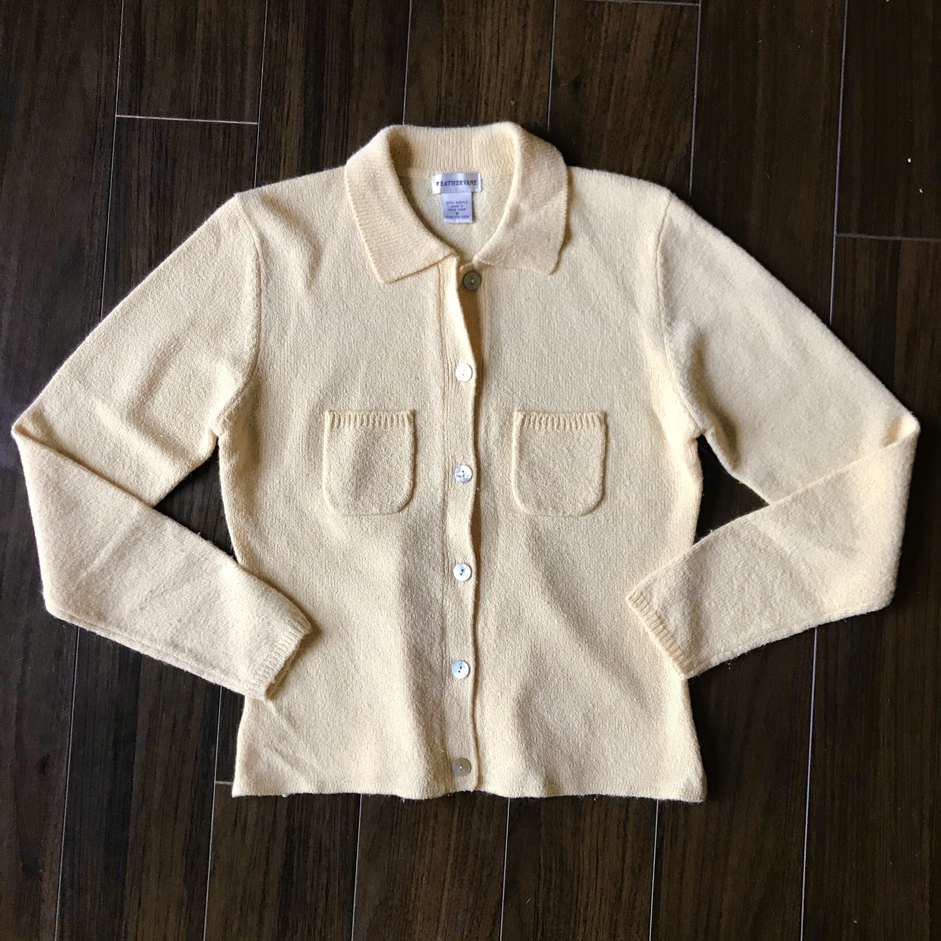 Vintage Pale Yellow Cardigan by Weathervane | Shop THRILLING