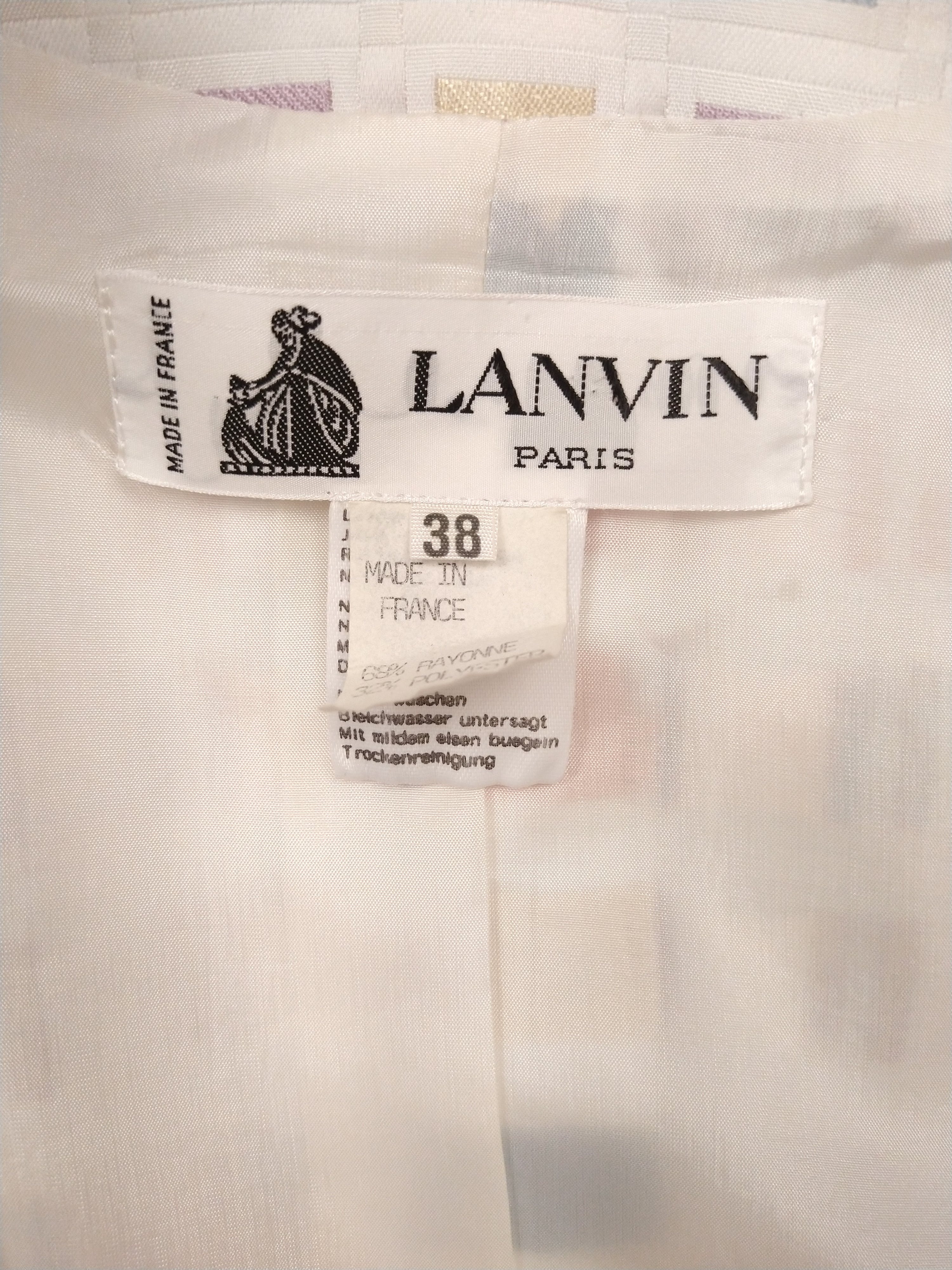 Vintage Geometric Cropped Colorful Jacket by Lanvin Paris | Shop THRILLING