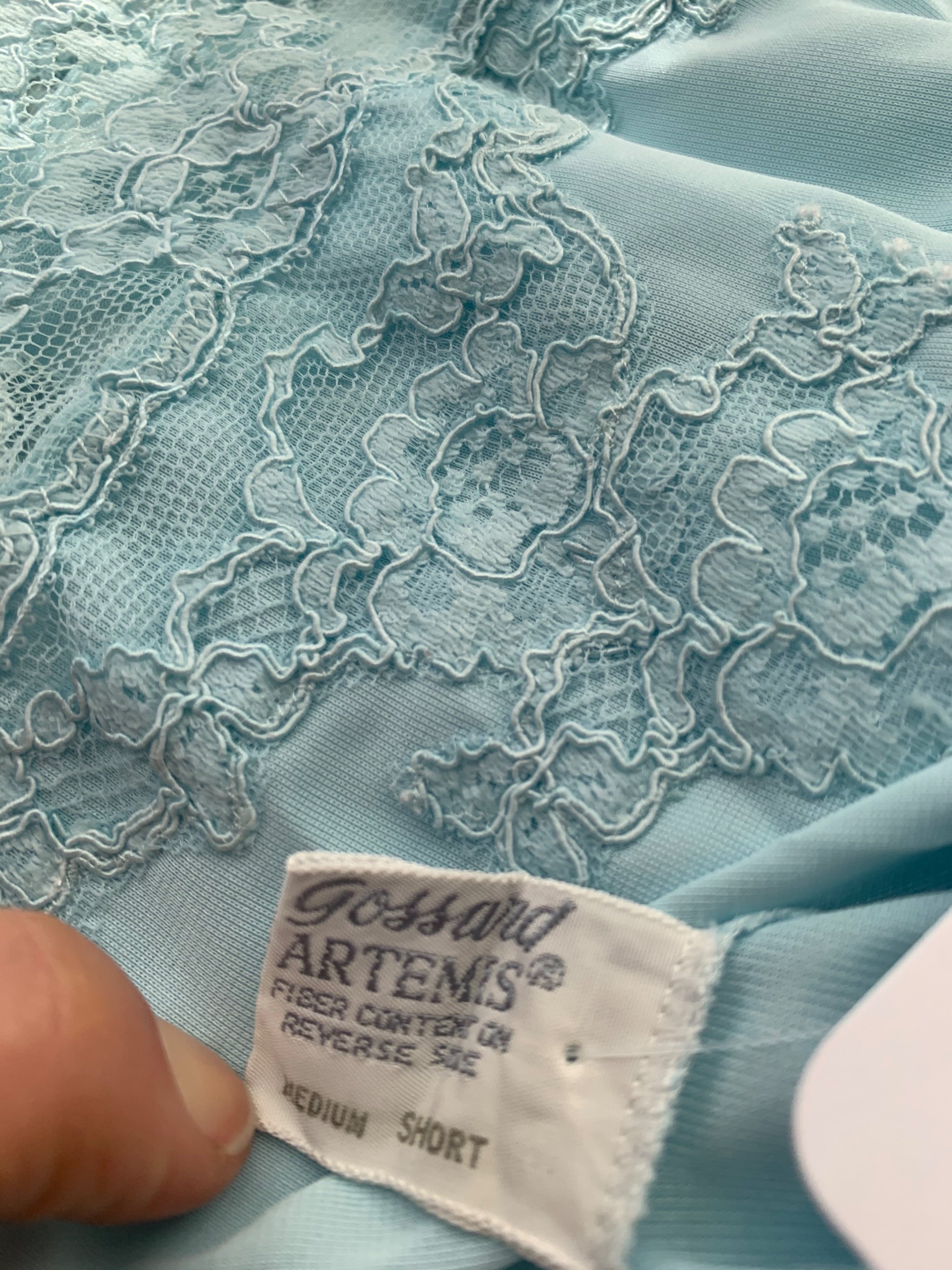 Vintage 80s/90s Pastel Blue Sheer Lace Half Slip Skirt By Gossard ...