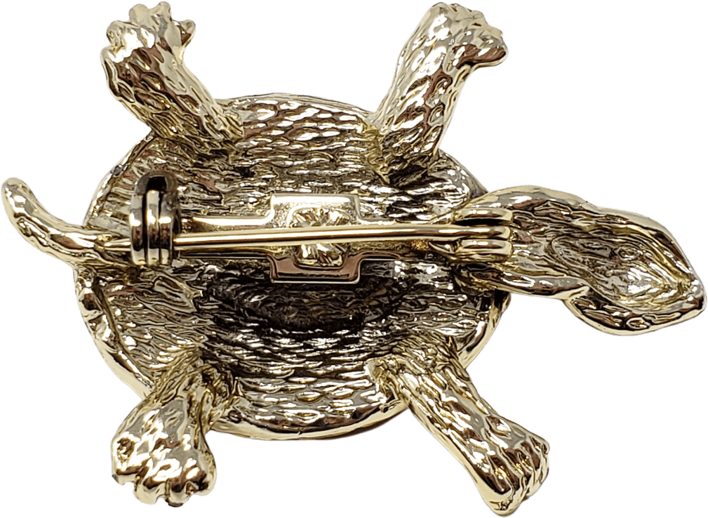Vintage 60’s Brown and Gold Turtle Pin | Shop THRILLING