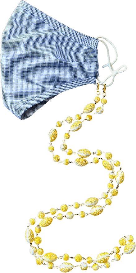 Vintage 70's Floral Beaded Mask Chain and Necklace | Shop THRILLING