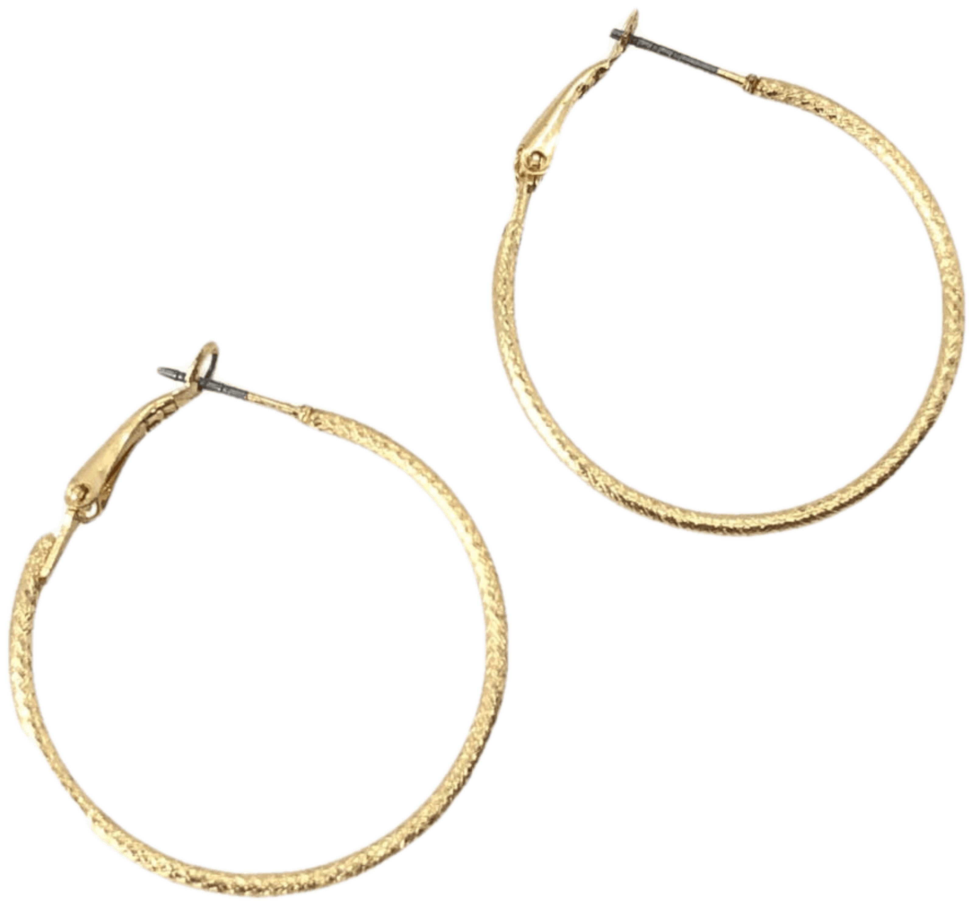 Vintage Thin Etched Gold Medium Hoops | Shop THRILLING