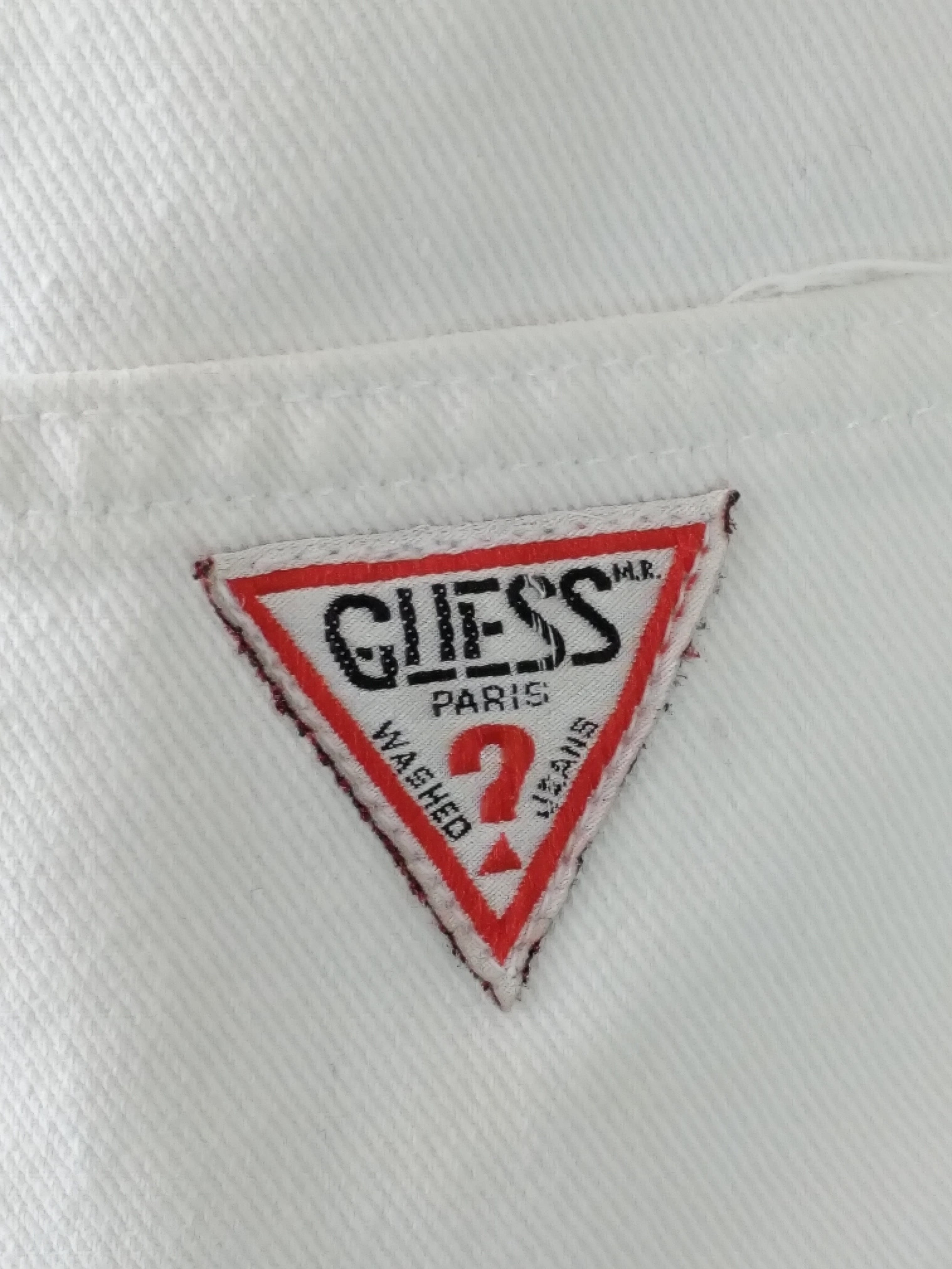 Vintage 80's Guess White Denim Overalls by Guess | Shop THRILLING