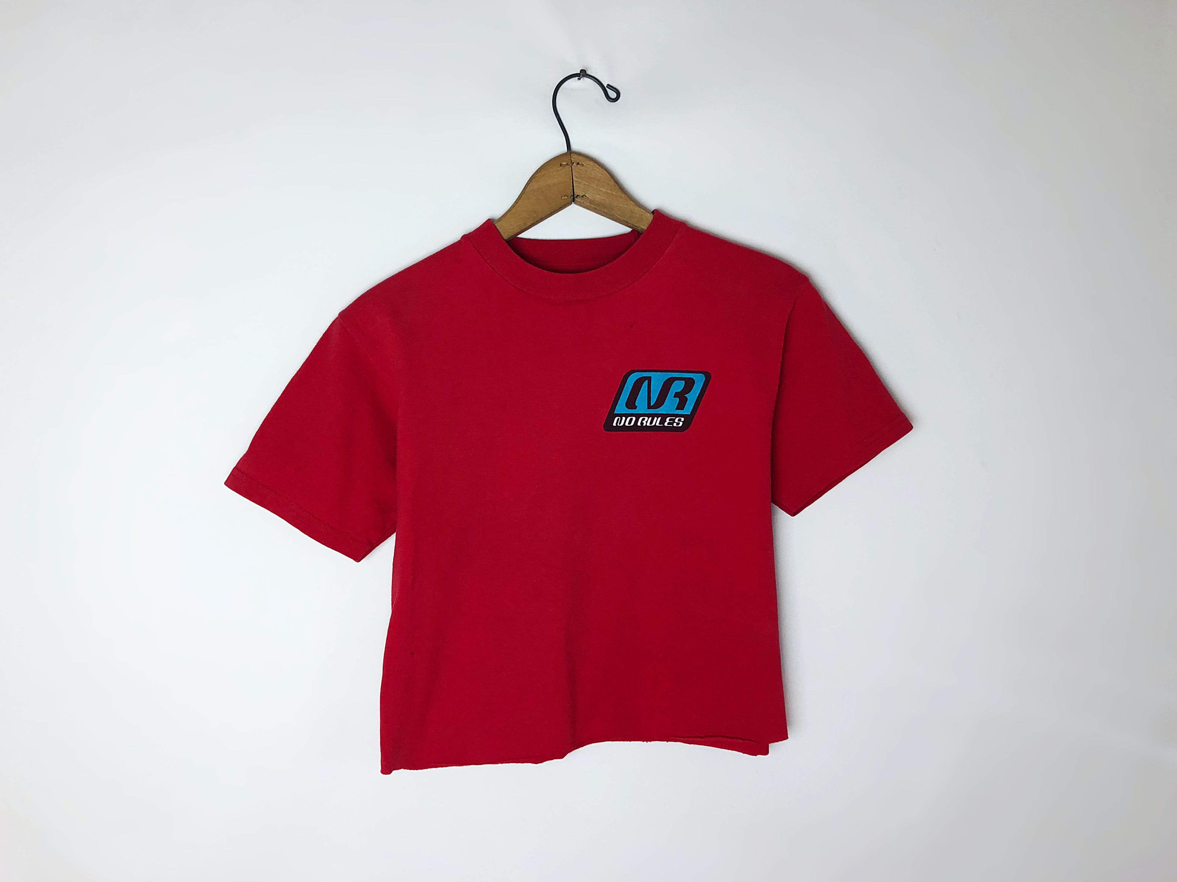 Vintage 90’s No Rules Daily Grind Skater Fire Flames Skateboarder Crop ...