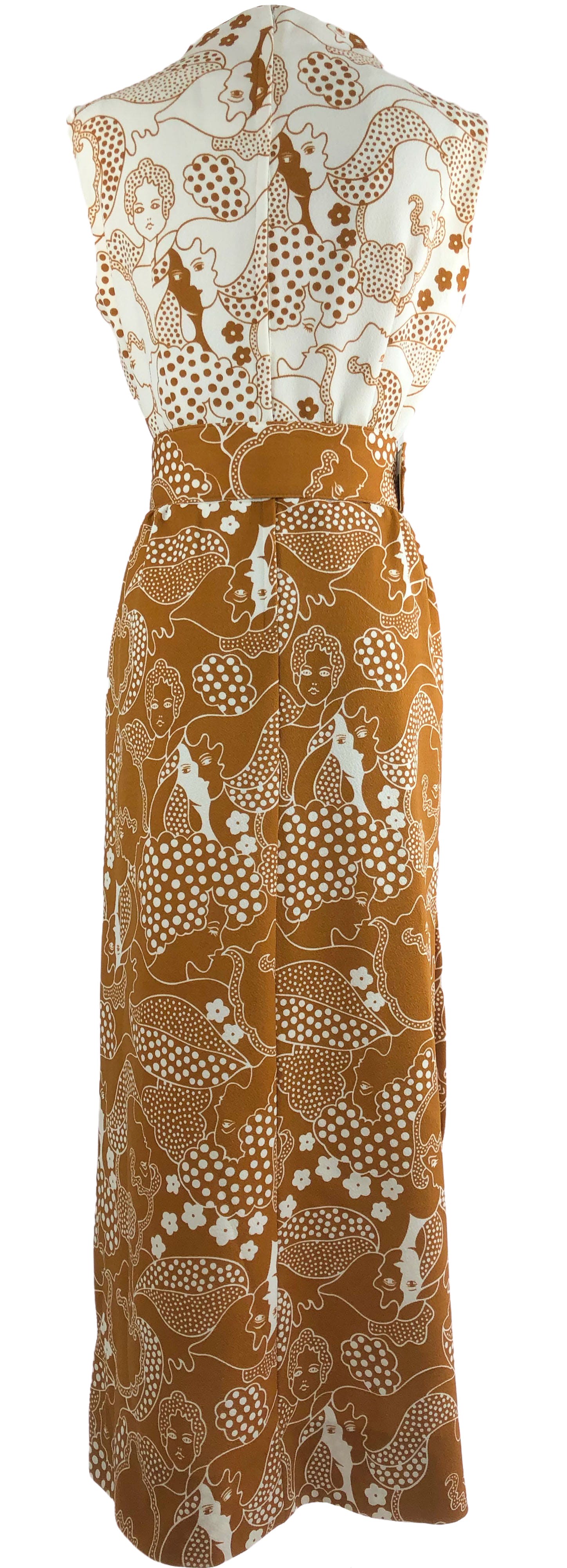 Vintage 70's Peter Max Inspired Pop-Art Belted Maxi | Shop THRILLING